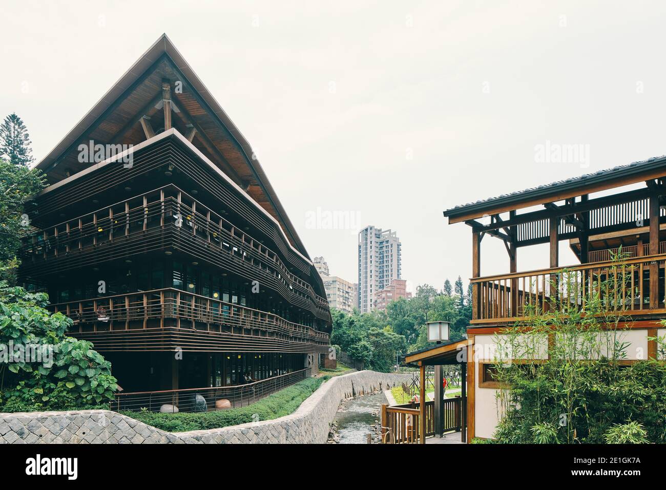 Exterior view of the public library in Beitou, Taipei, Taiwan's first ...