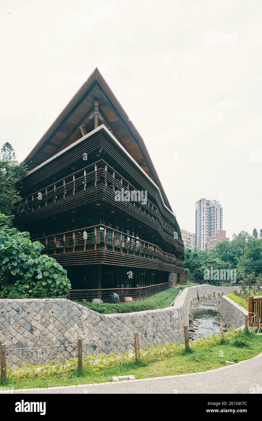 Exterior view of the public library in Beitou, Taipei, Taiwan's first ...