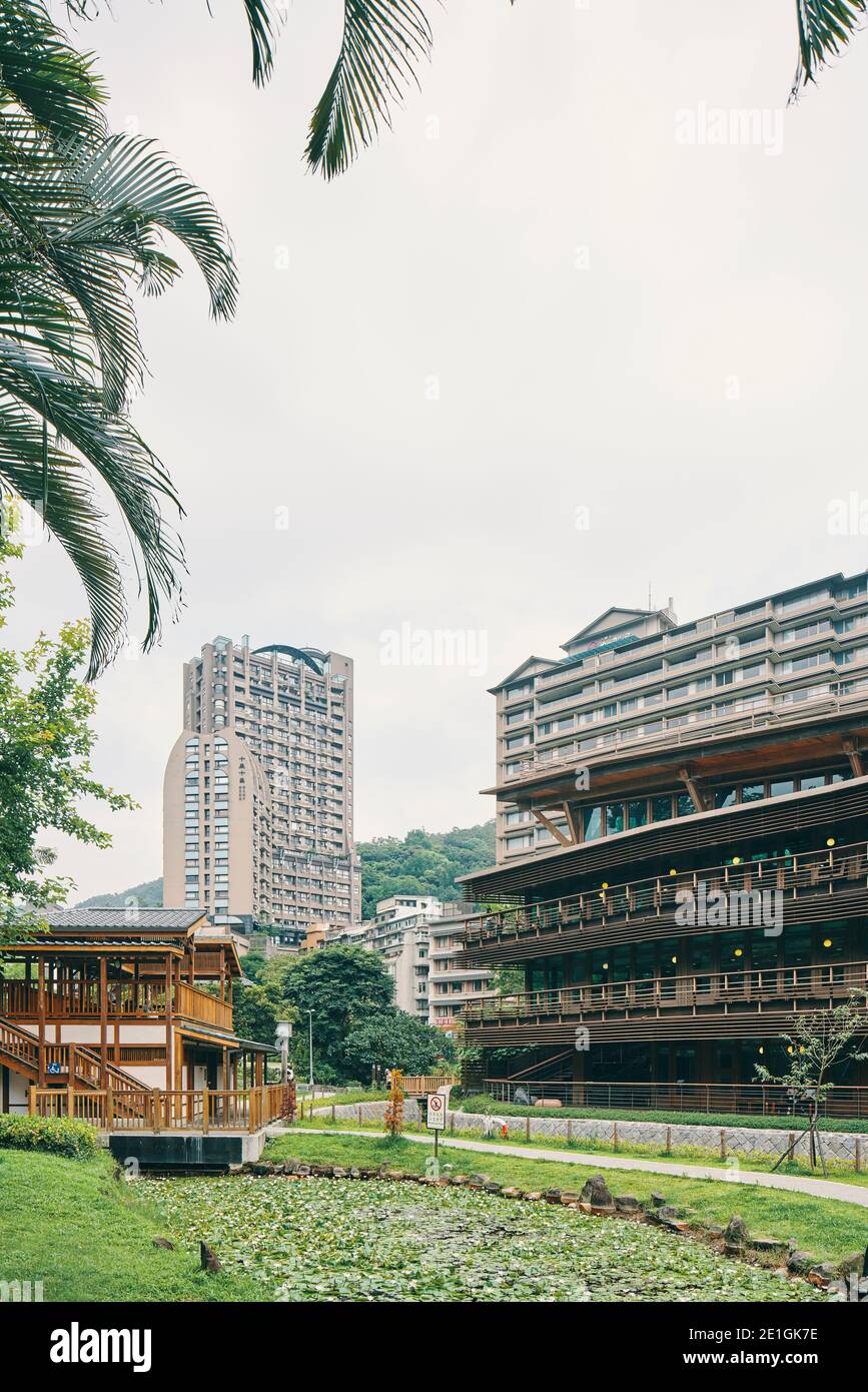 Exterior view of the public library in Beitou, Taipei, Taiwan's first ...