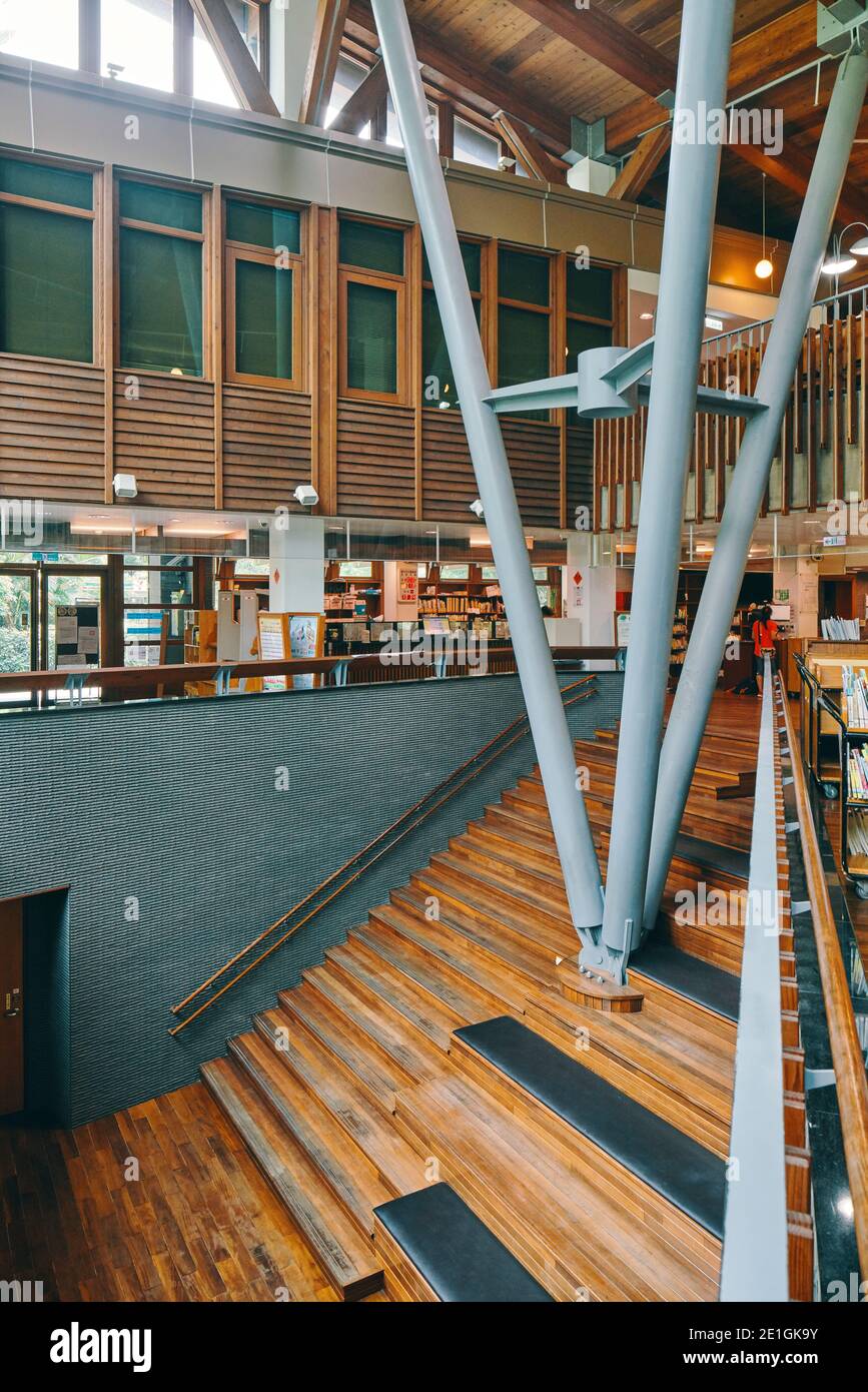 Interior of the public library in Beitou, Taipei, Taiwan's first green ...