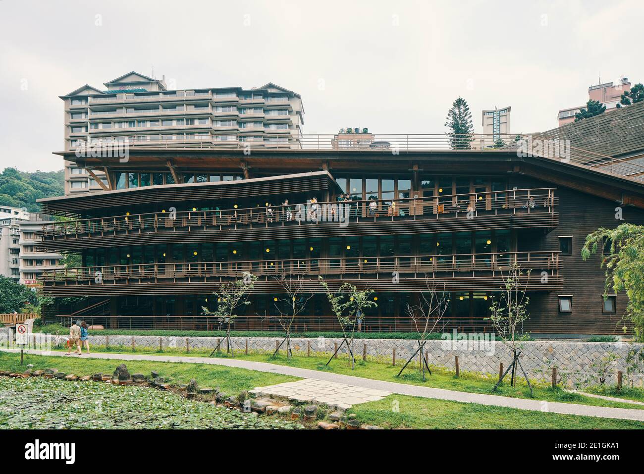 Exterior view of the public library in Beitou, Taipei, Taiwan's first ...