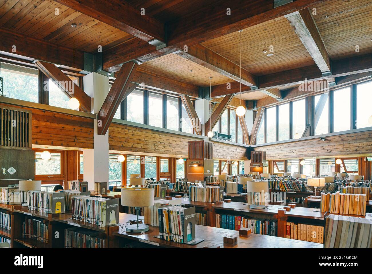 Interior of the public library in Beitou, Taipei, Taiwan's first green ...
