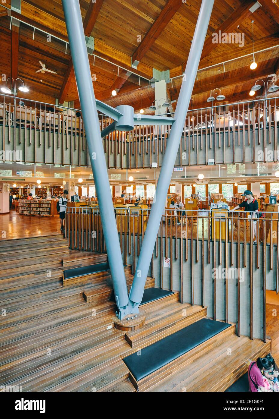 Interior of the public library in Beitou, Taipei, Taiwan's first green ...