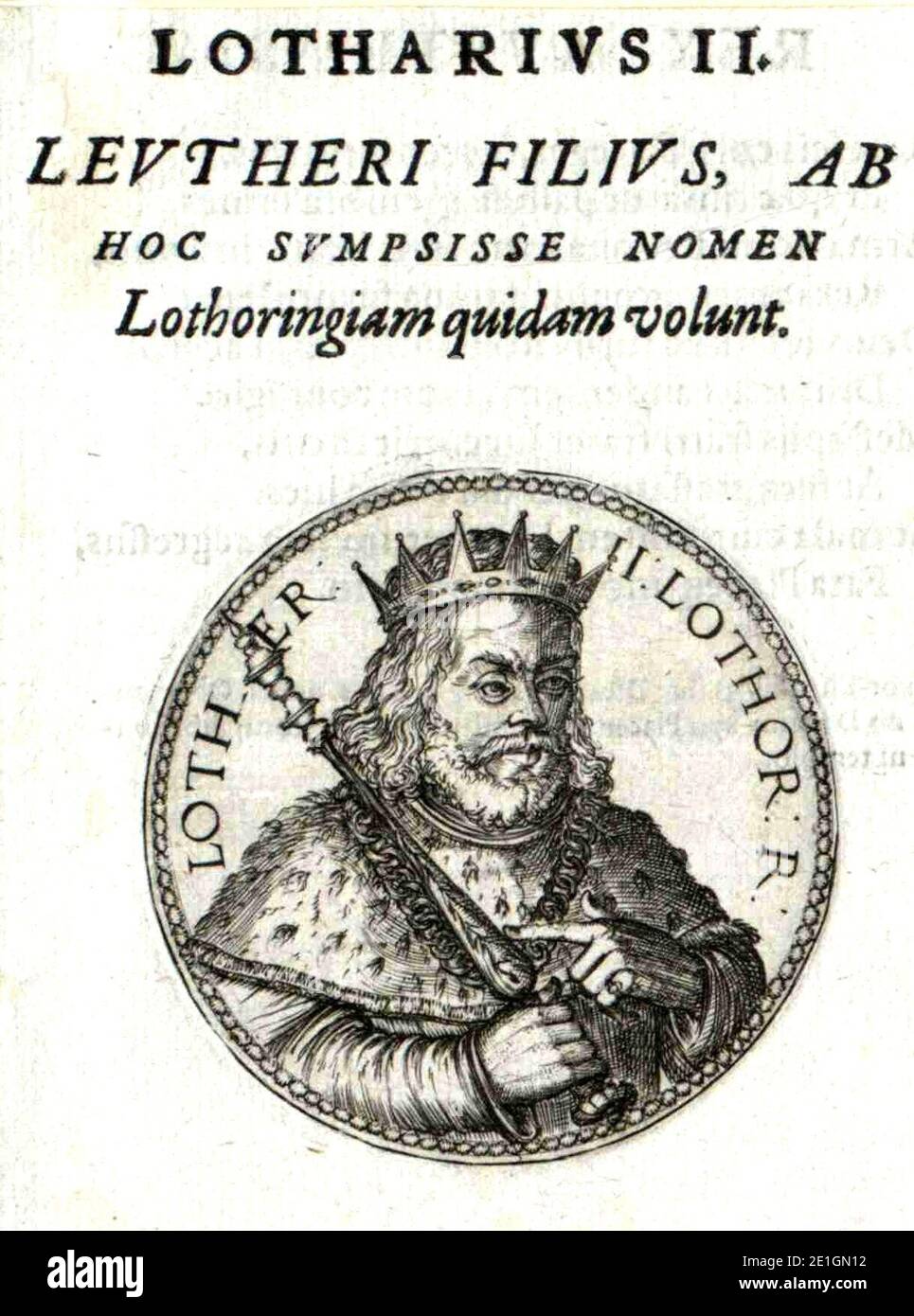 Lothar II. König von Lothringe Stock Photo - Alamy