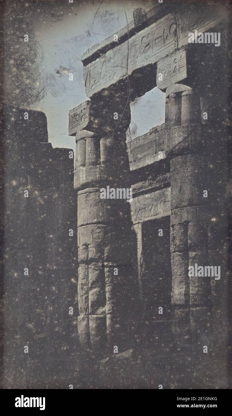 Lotus Columns at Gournah Stock Photo - Alamy