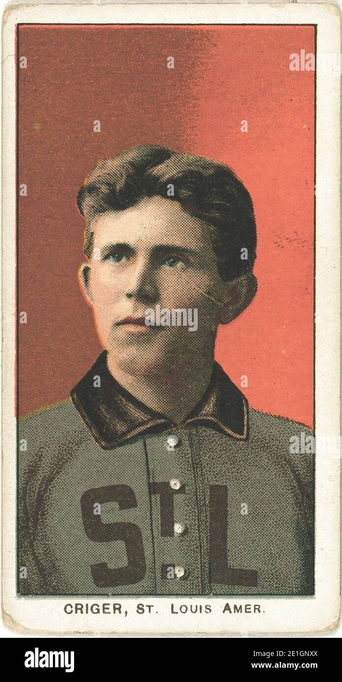 Lou Criger, St. Louis Browns, baseball card portrait Stock Photo - Alamy