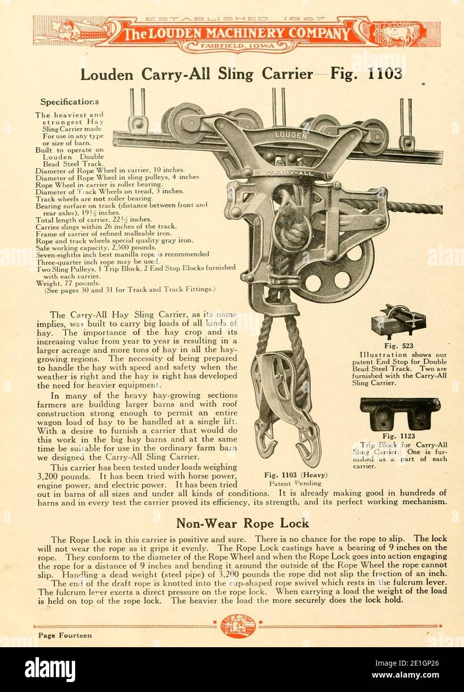 Louden hay unloading tools, barn and garage door hangers, dairy barn ...