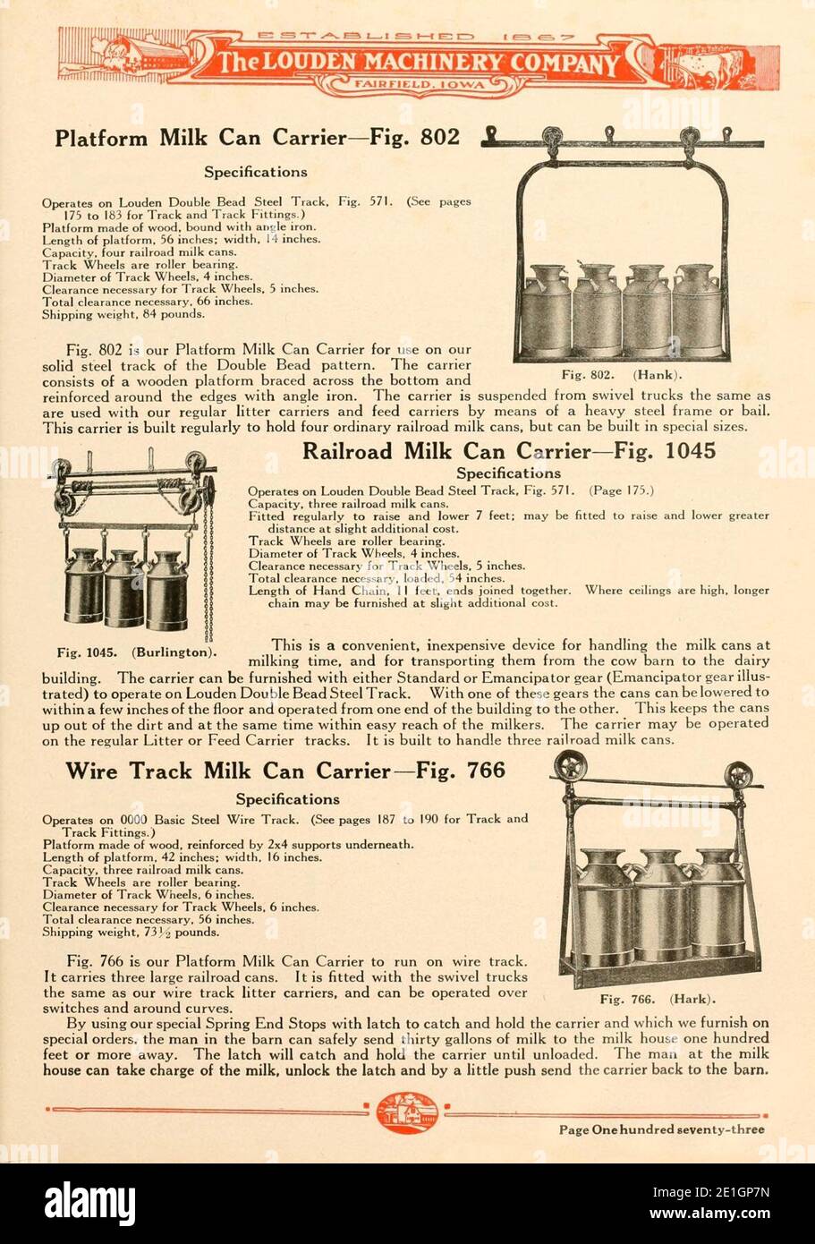 Louden hay unloading tools, barn and garage door hangers, dairy barn ...