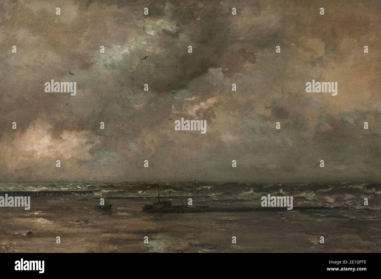 Louis Artan de Saint Martin - The North Sea at Blankenberge Stock Photo ...