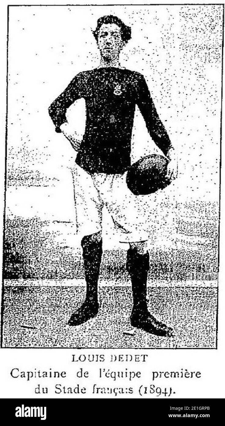 Louis Dedet en 1894, capitaine du Stade français Stock Photo - Alamy