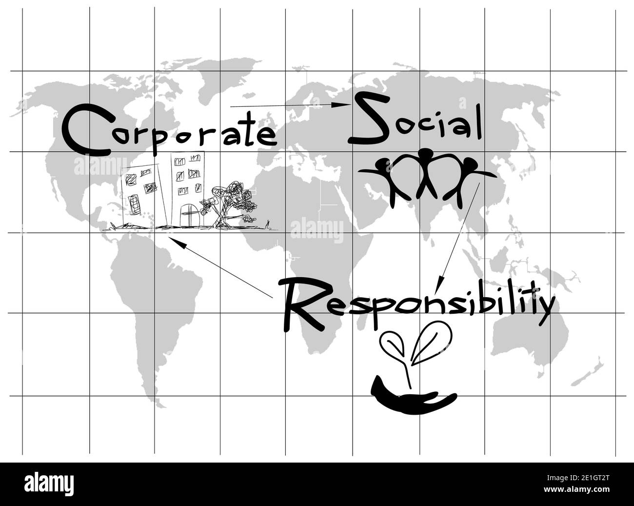 Business Concepts, World Environment with CSR Abbreviation or Corporate ...