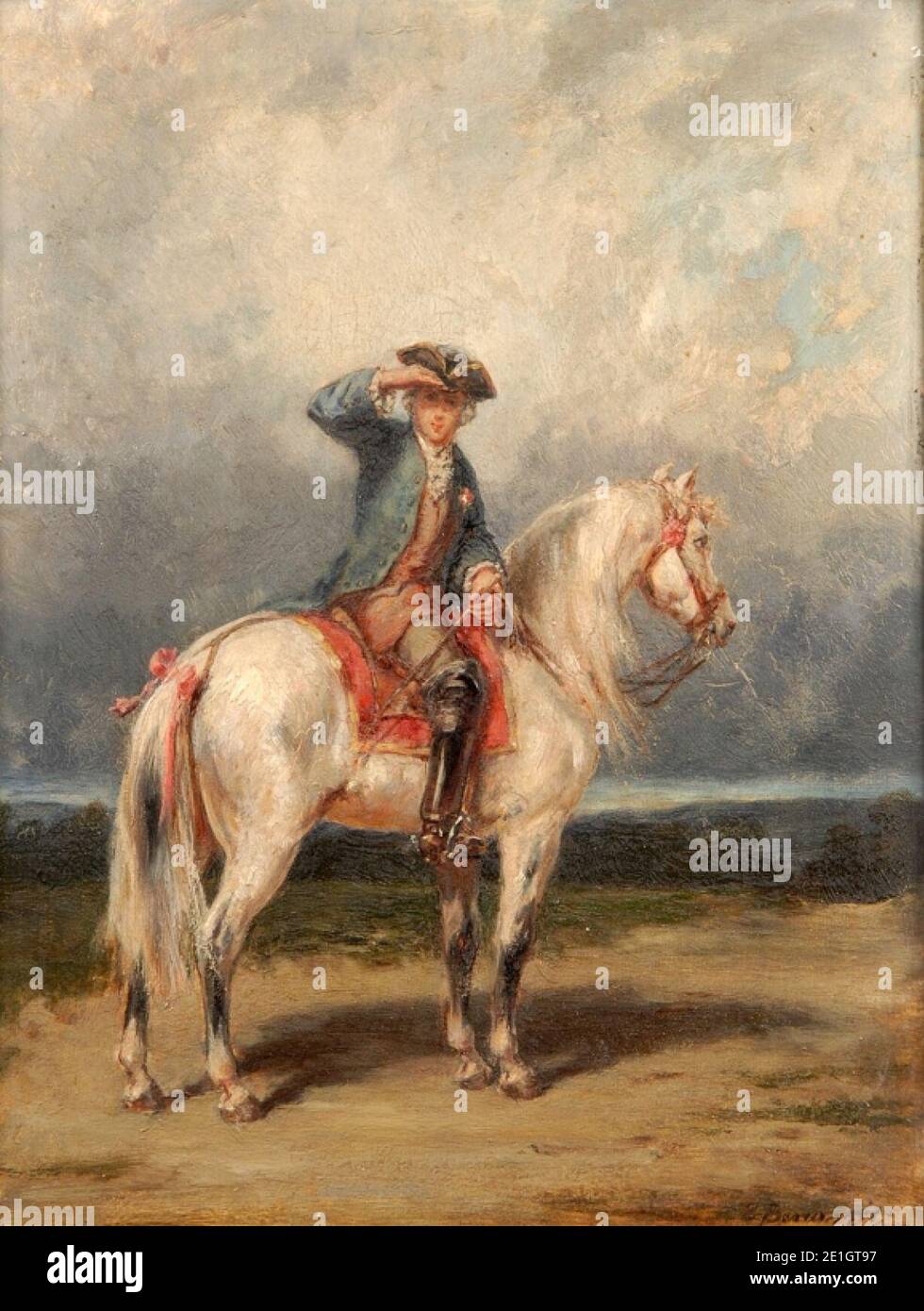 Louis Emile Benassit (1833-1902) Le Cavalier Stock Photo - Alamy