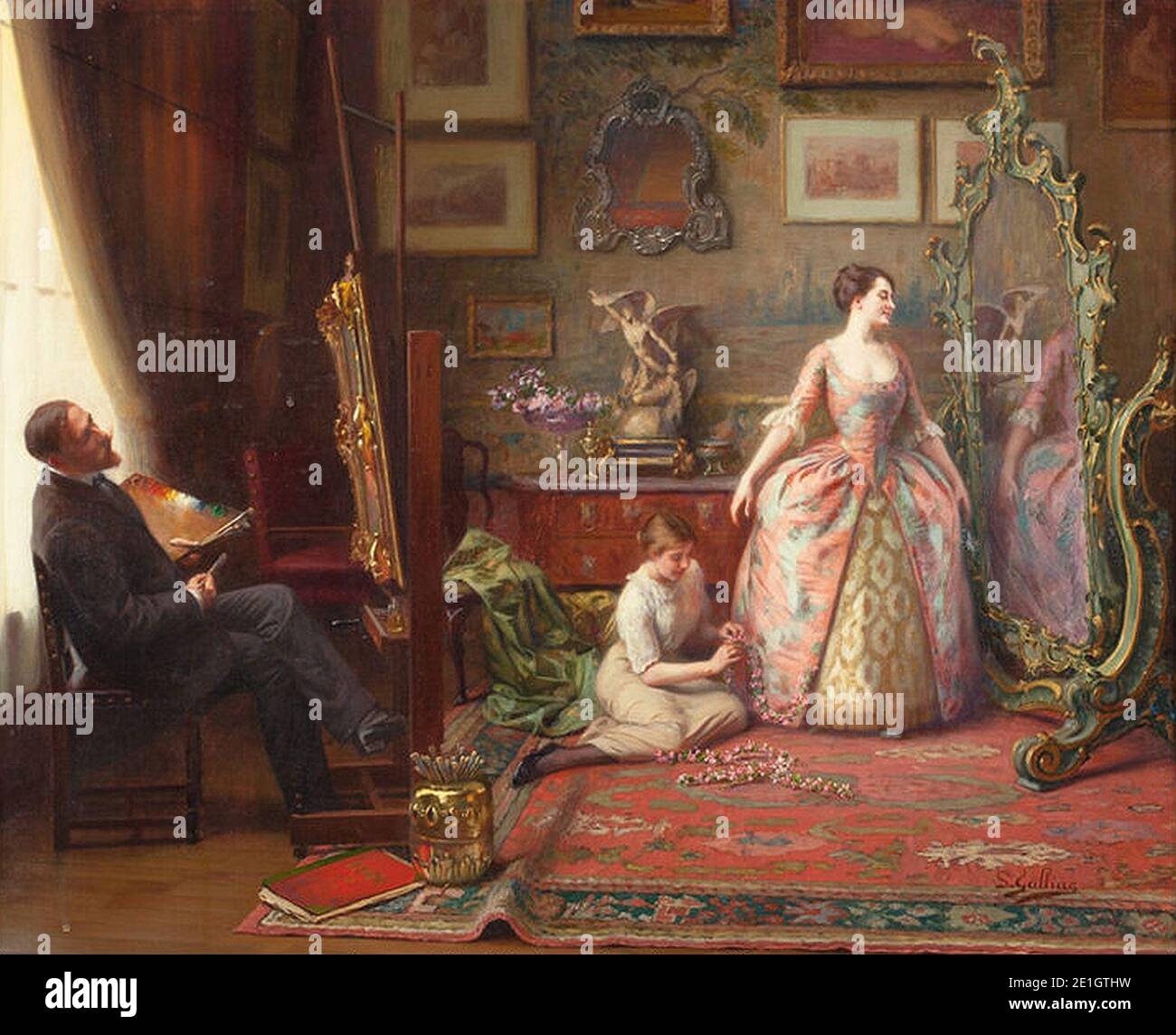 Louis Galliac - The Artist's Studio Stock Photo - Alamy