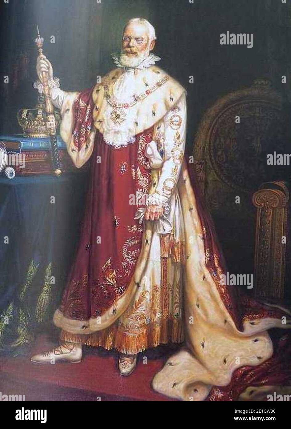 Louis III en costume de sacre Stock Photo - Alamy