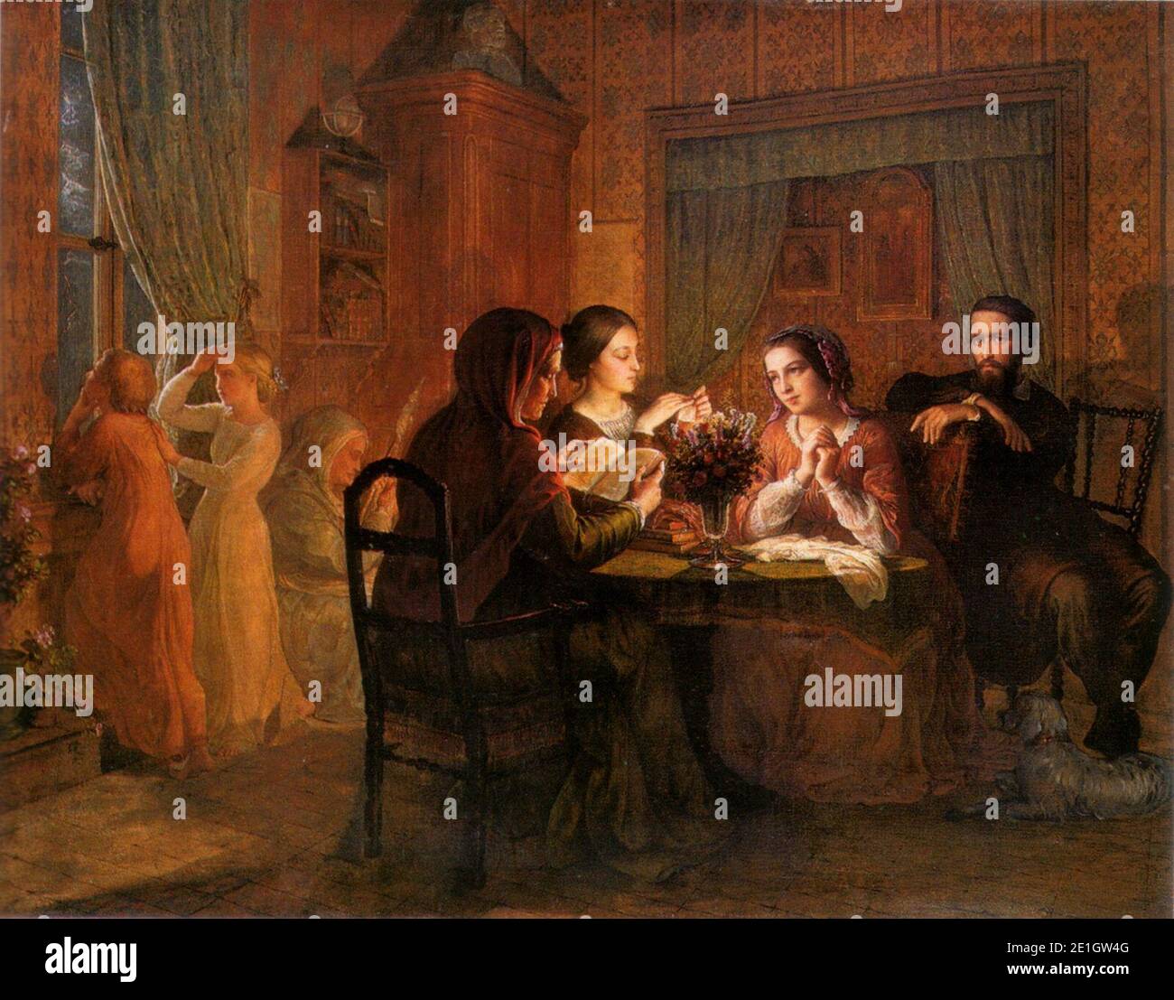 Louis Janmot - Poème de l'âme 6 - Le Toit paternel Stock Photo - Alamy