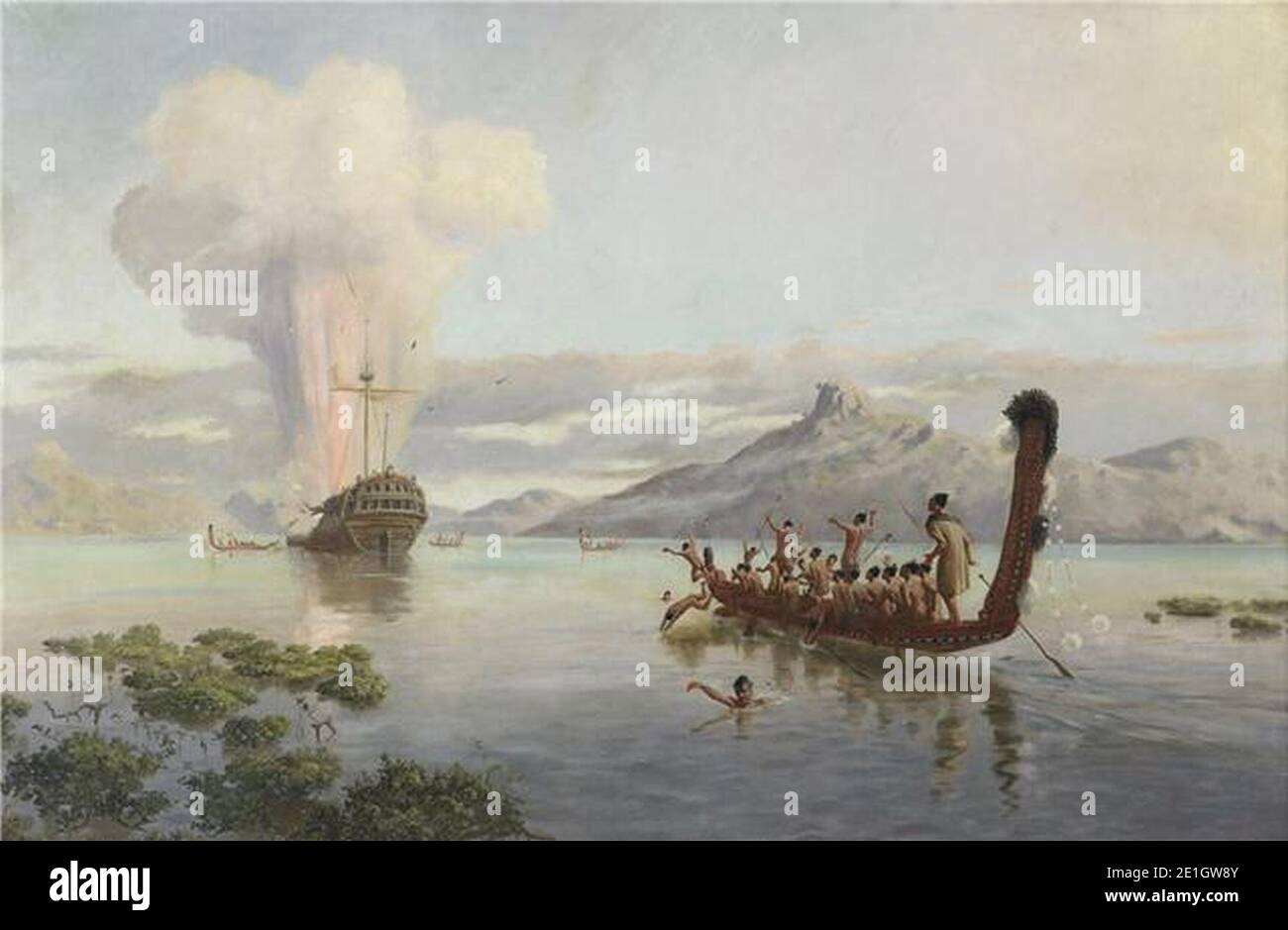 Louis John Steel - The blowing up of the Boyd Steele (1889 Stock Photo ...