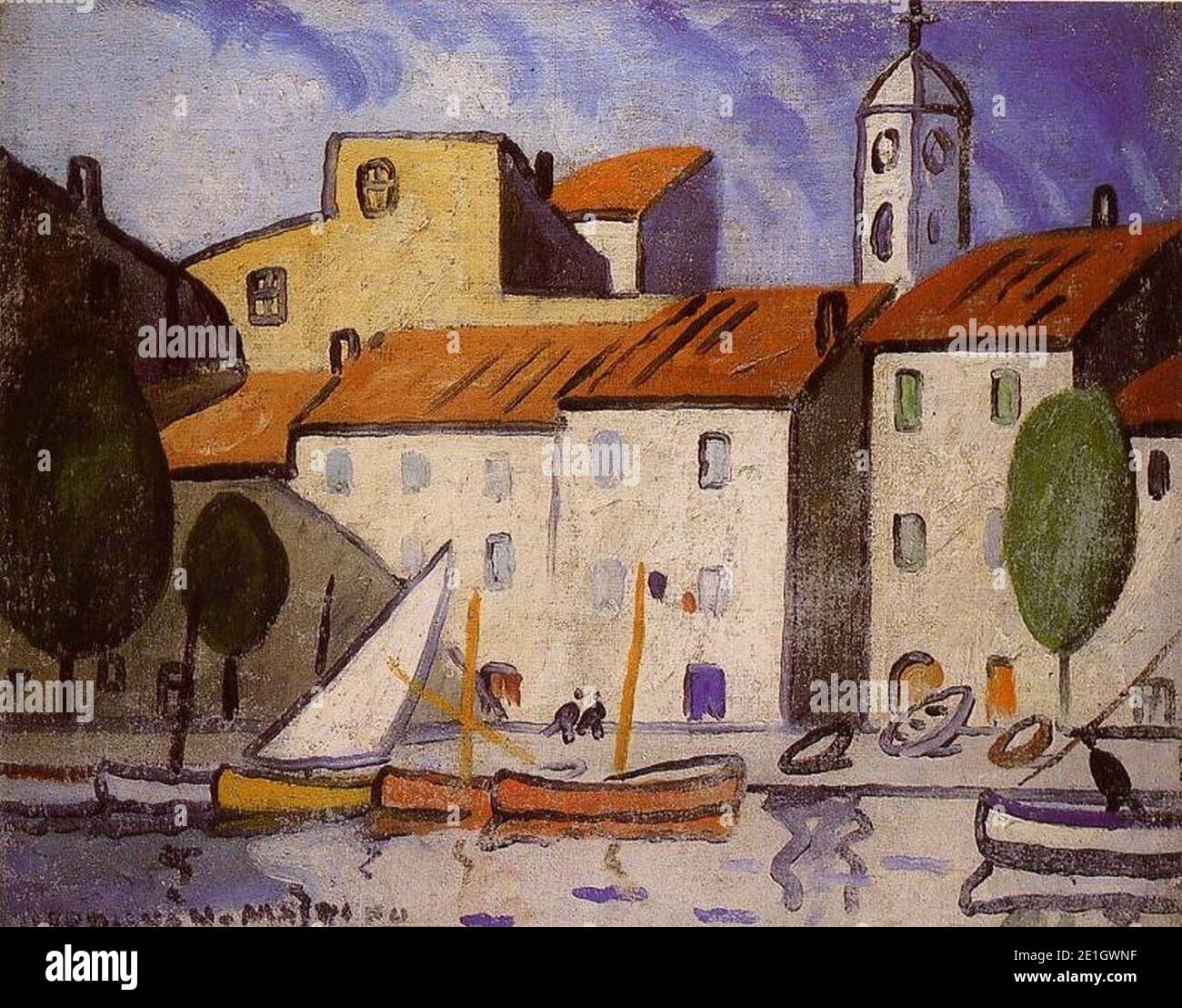 Louis Mathieu Verdilhan Le Port des Martigues Stock Photo - Alamy