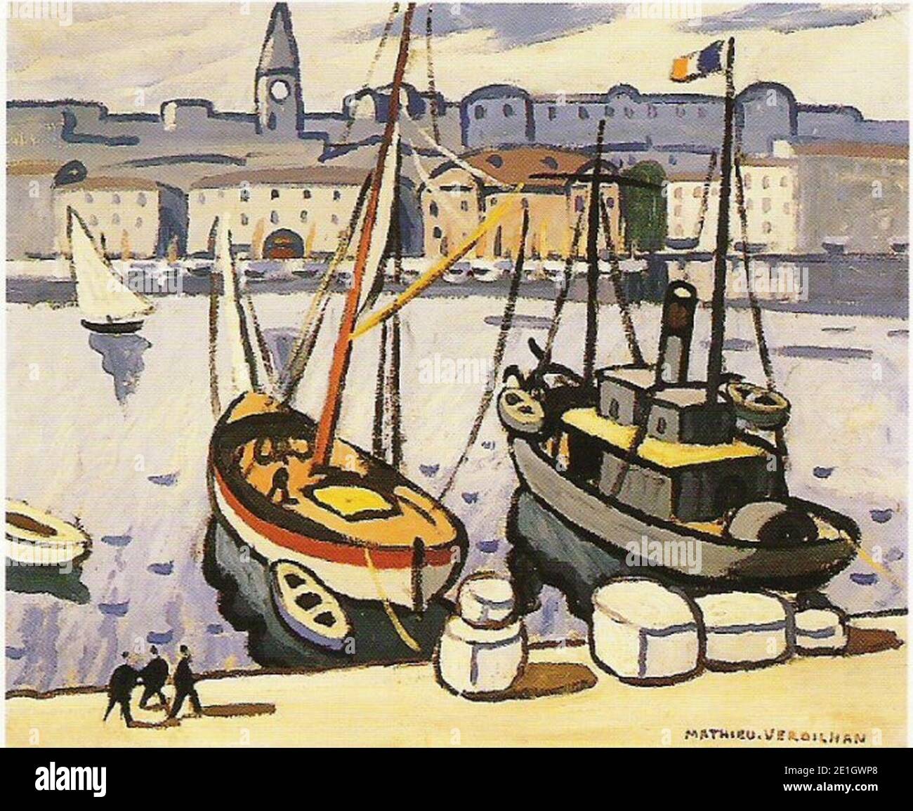 Louis Mathieu Verdilhan Le vieux-port de Marseille, 1905 Stock Photo ...