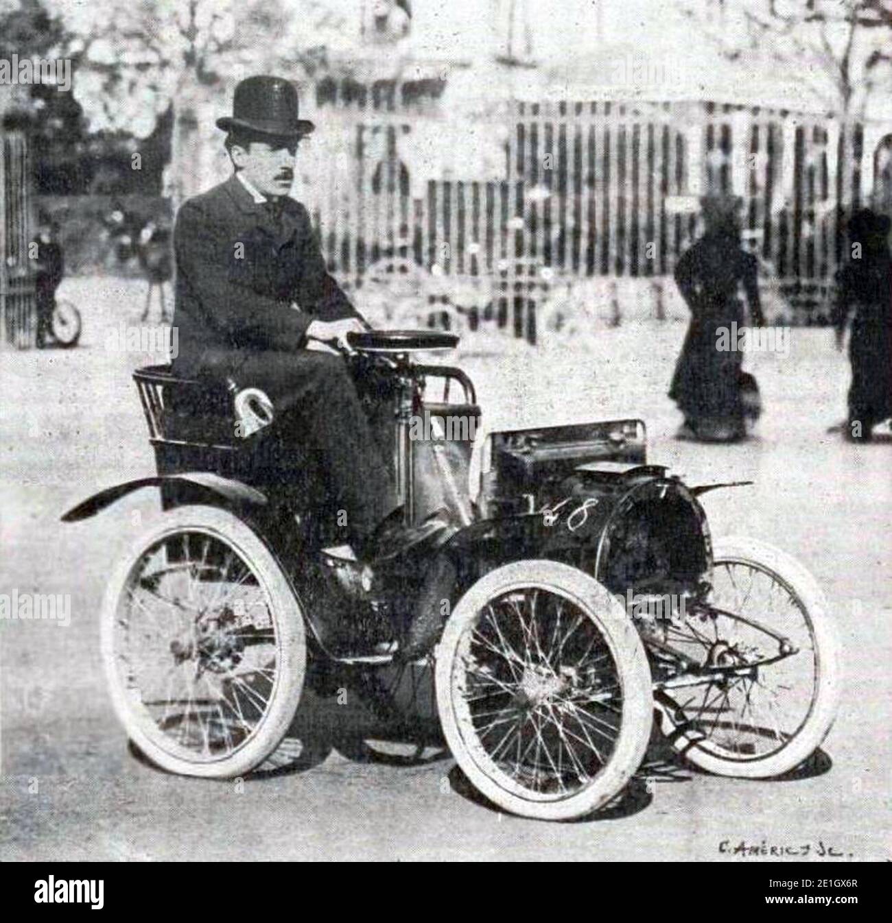 Louis Renault with his first car Stock Photo - Alamy