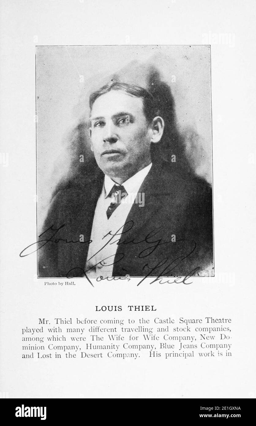 Louis Theil, stage actor Stock Photo - Alamy