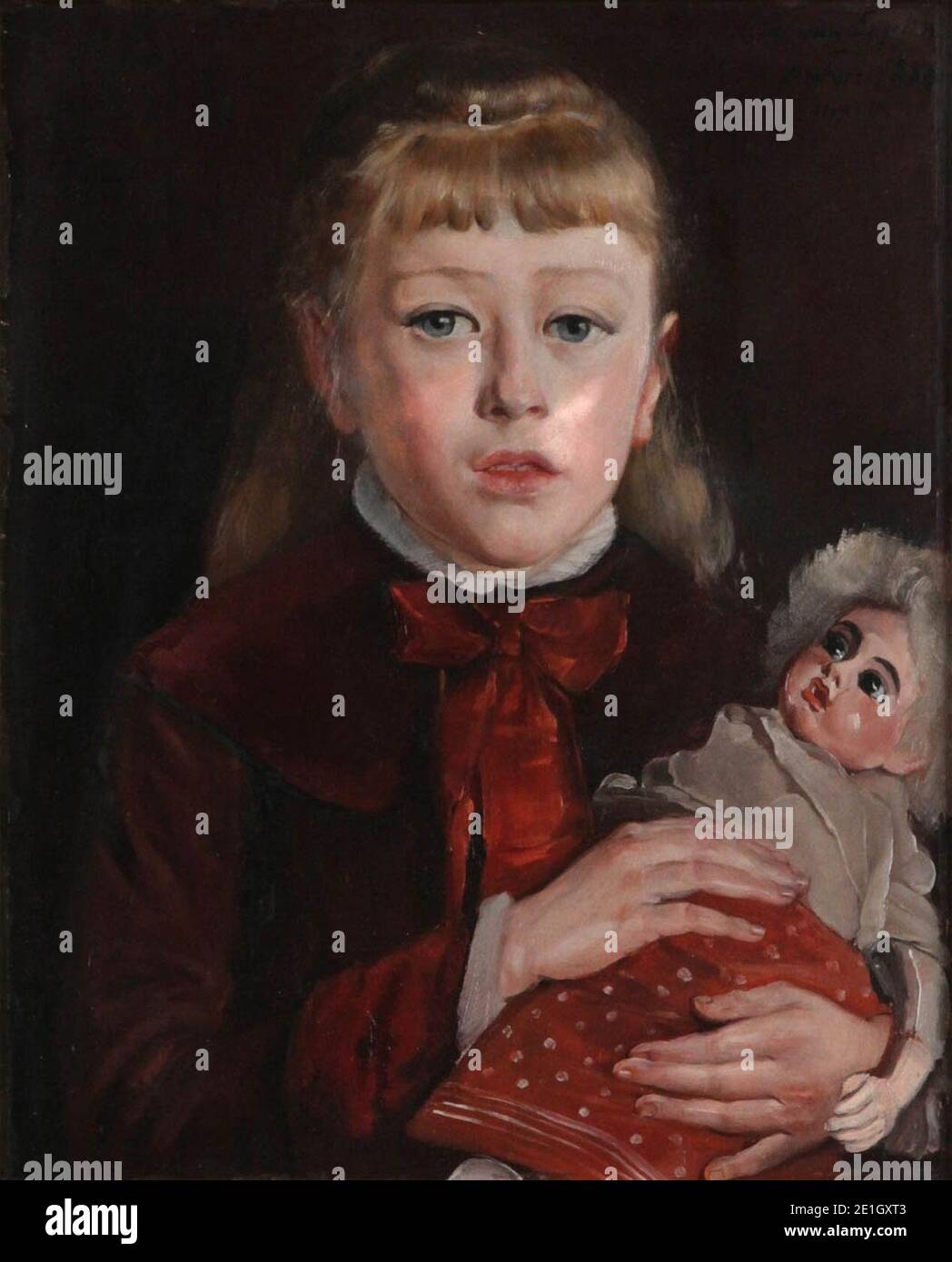 Louis Van Engelen - Girl with doll Stock Photo - Alamy