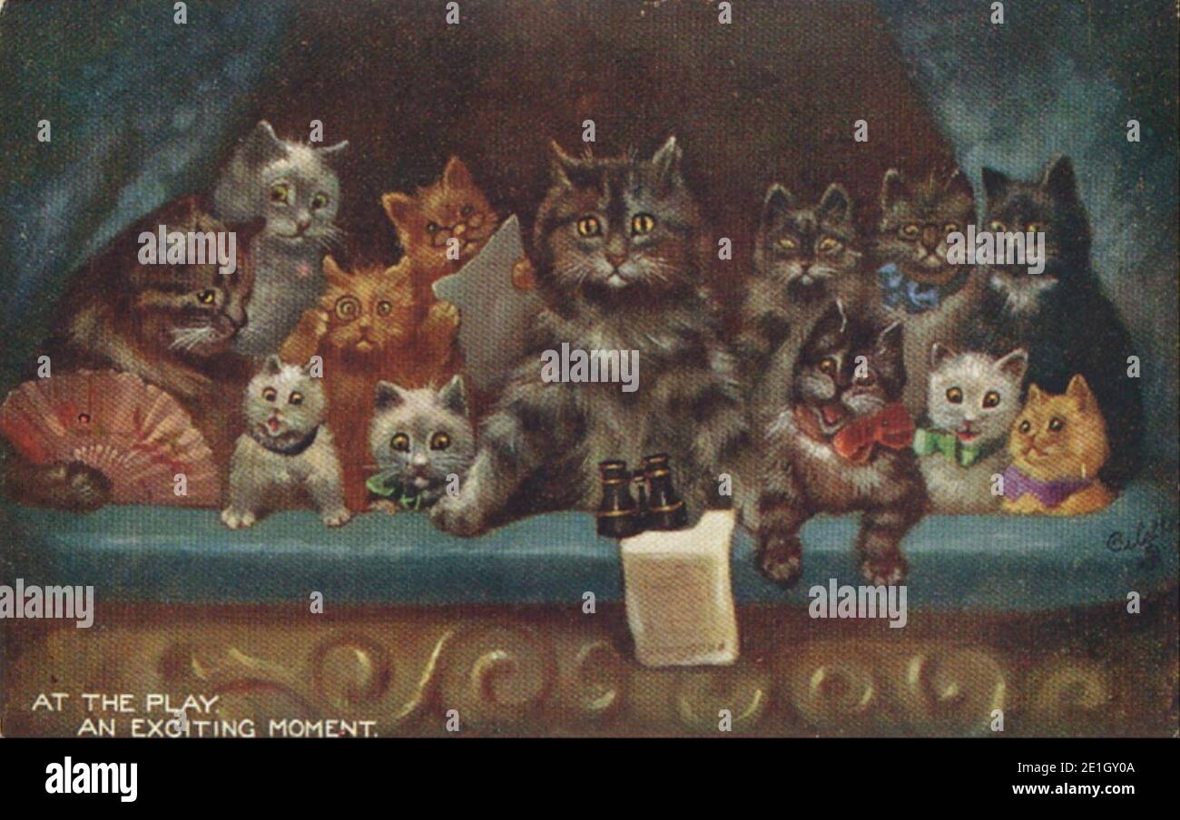 Louis Wain Cats at the play Stock Photo - Alamy