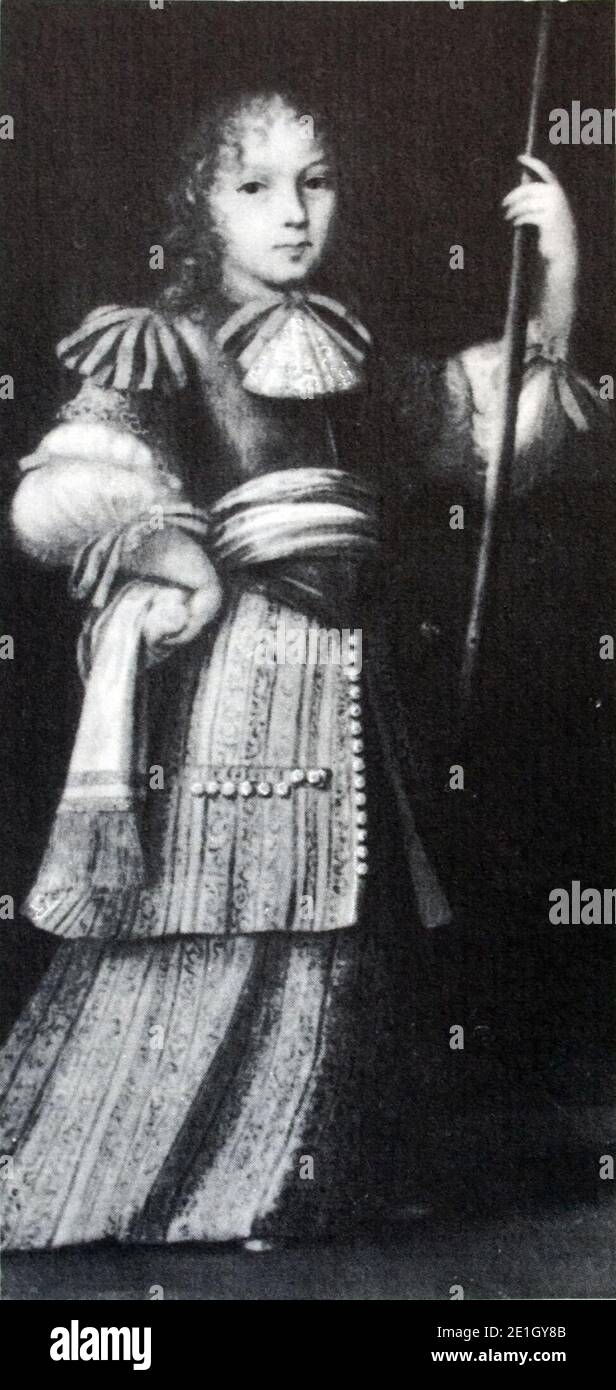 Louis XIV as a child, by Mignard Stock Photo - Alamy