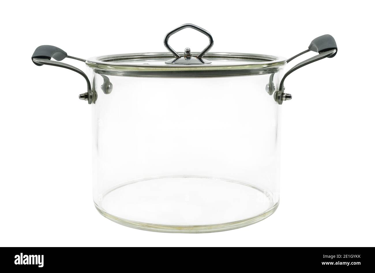 Isolated modern soup pot with clipping path, modern cleared-glass pot ...