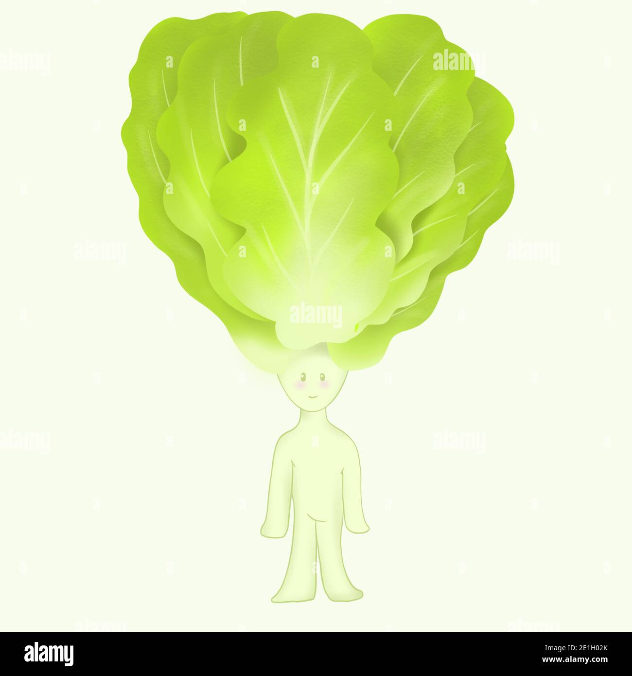Illustration of Salad vegetable cartoon character on white background ...