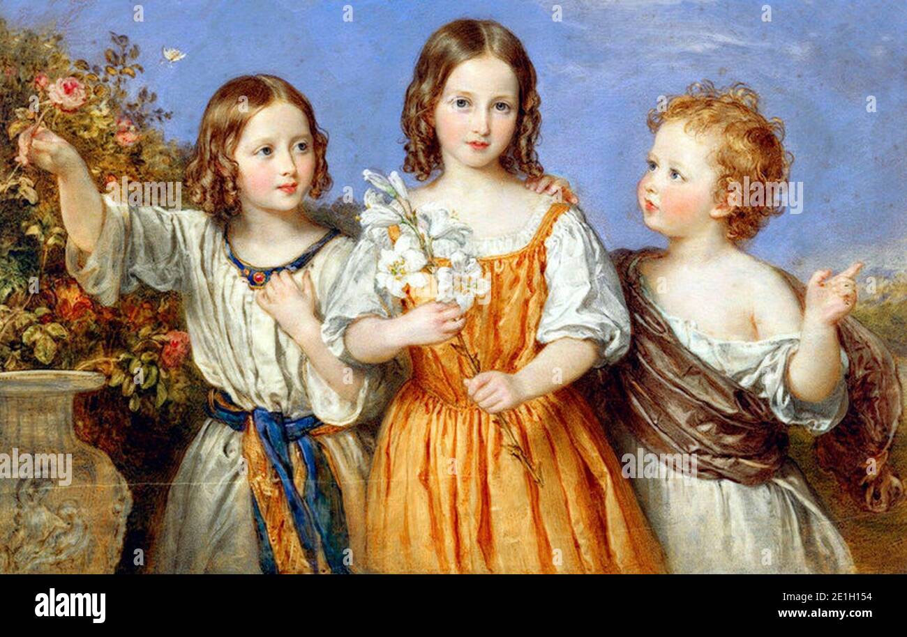 Louise, Helena and Arthur Stock Photo - Alamy