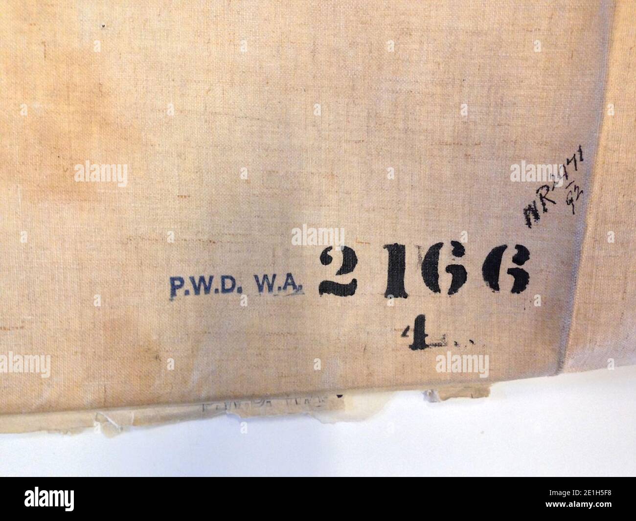 Lower right hand corner of PWD plan 2166 Stock Photo - Alamy