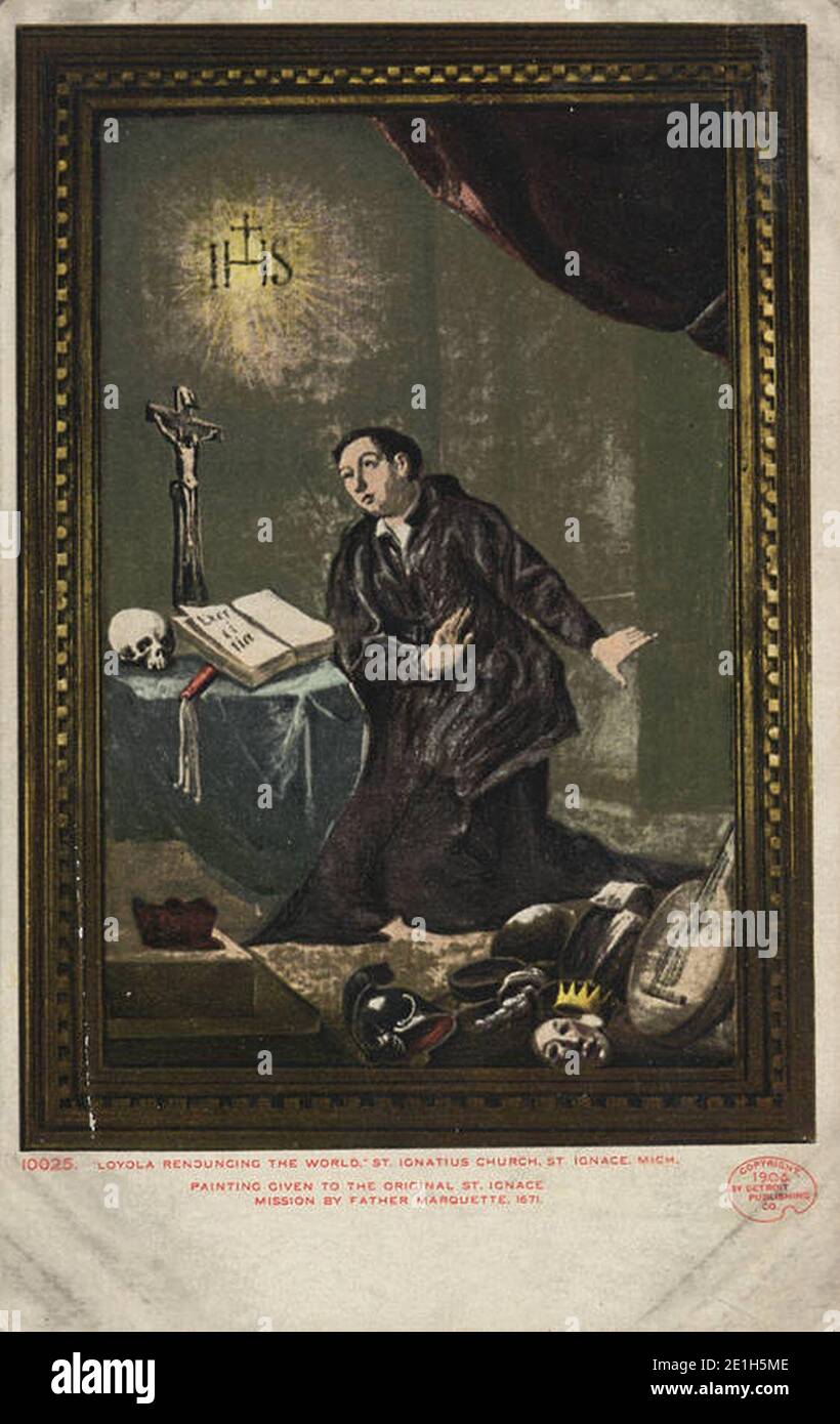 Loyola Renoucing the World, St Ignace Church, painting given to the ...