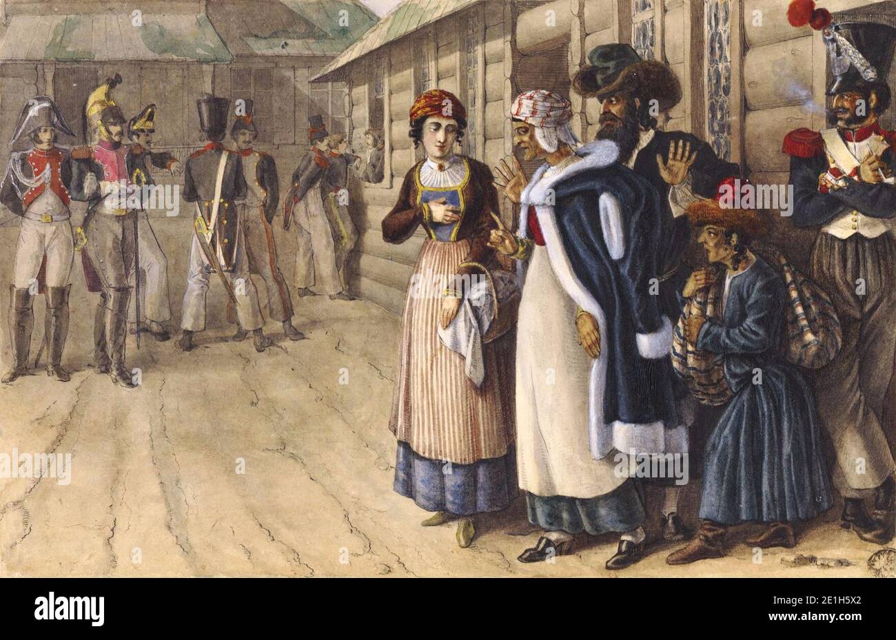 Lozna. Лёзна (C. Faber du Faur, 9.08.1812) (1 Stock Photo - Alamy