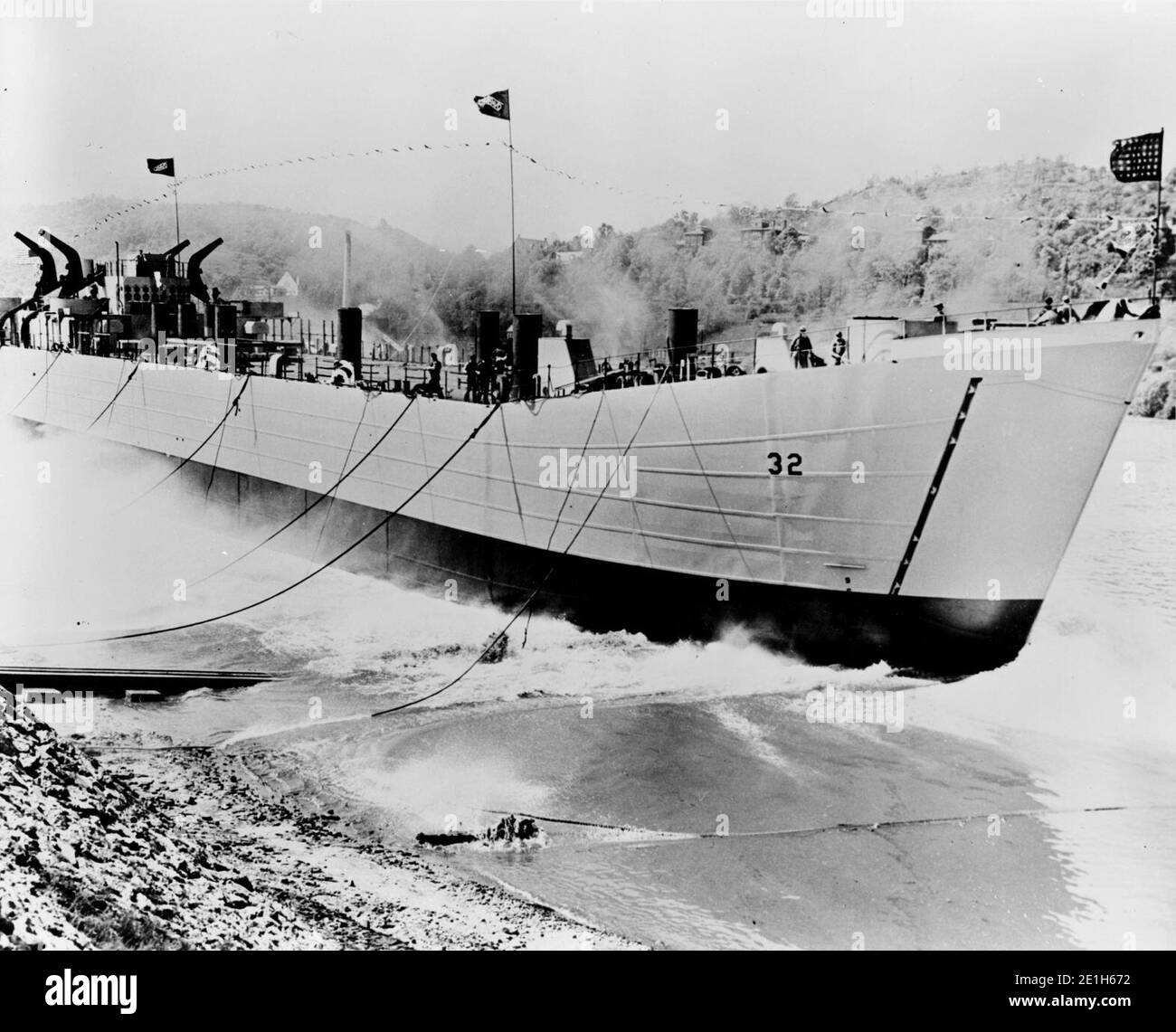 LST-32 launch 22 May 1943 Stock Photo - Alamy