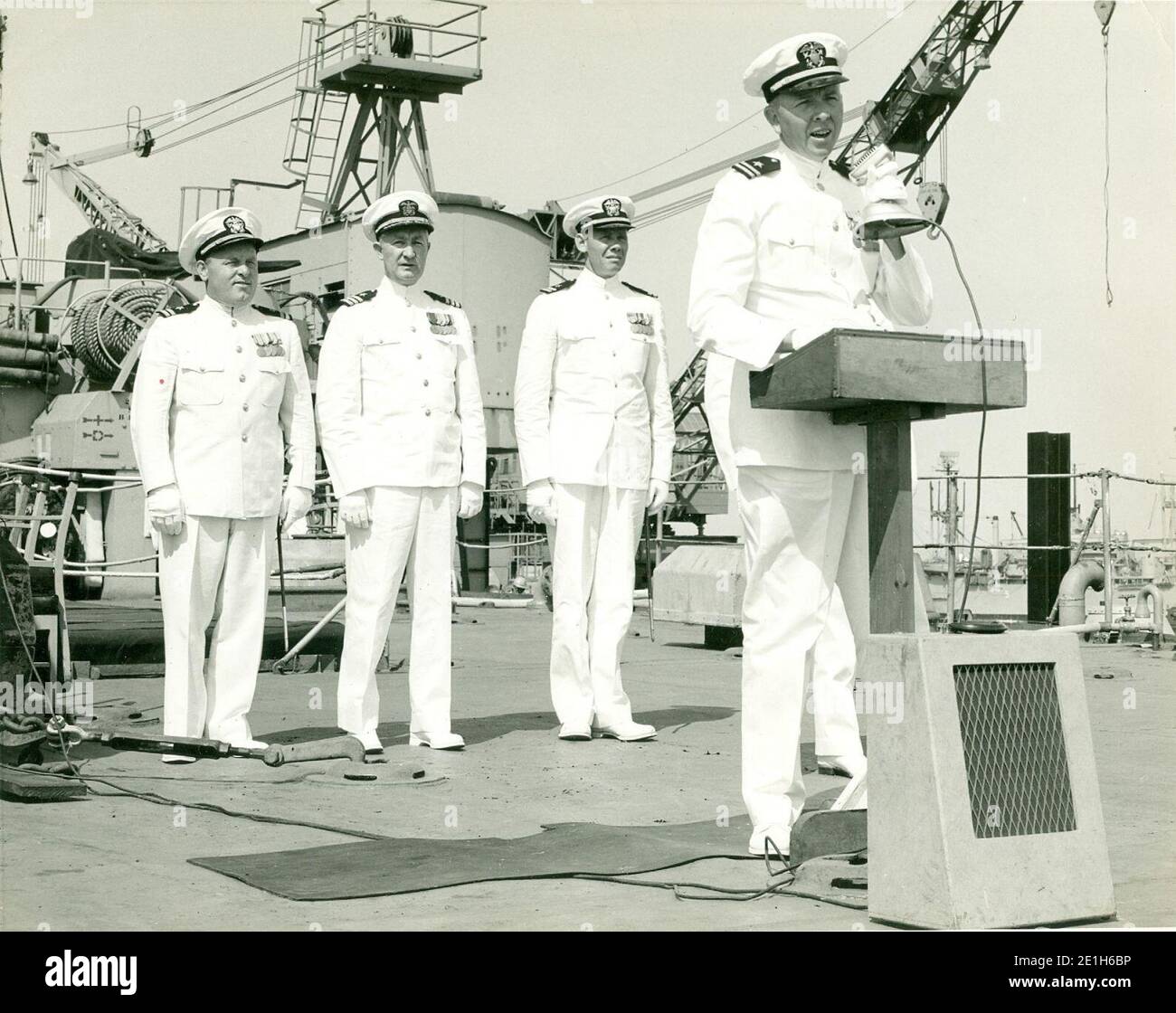 LST-855 (USS Kent County) change of command ceremony Stock Photo - Alamy