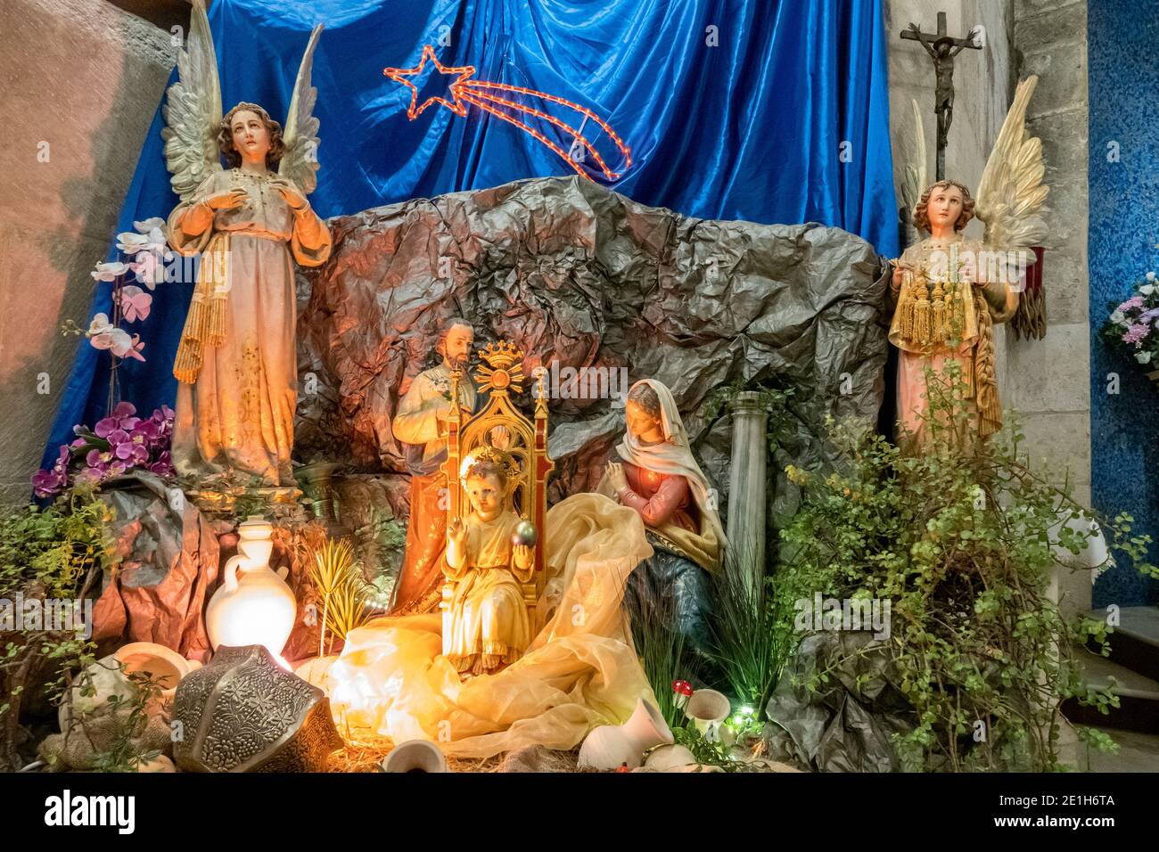 A display of the Nativity scene at the Roman Catholic Chapel of the ...
