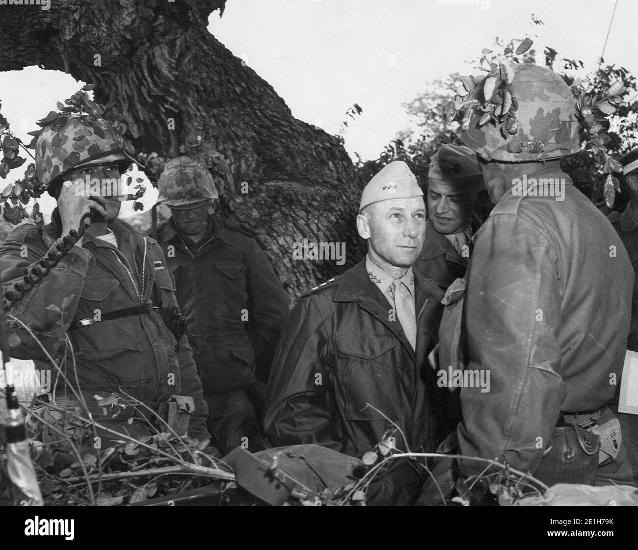 Lt. Gen. Victor Krulak at Camp Pendleton tactical test exercise Stock ...