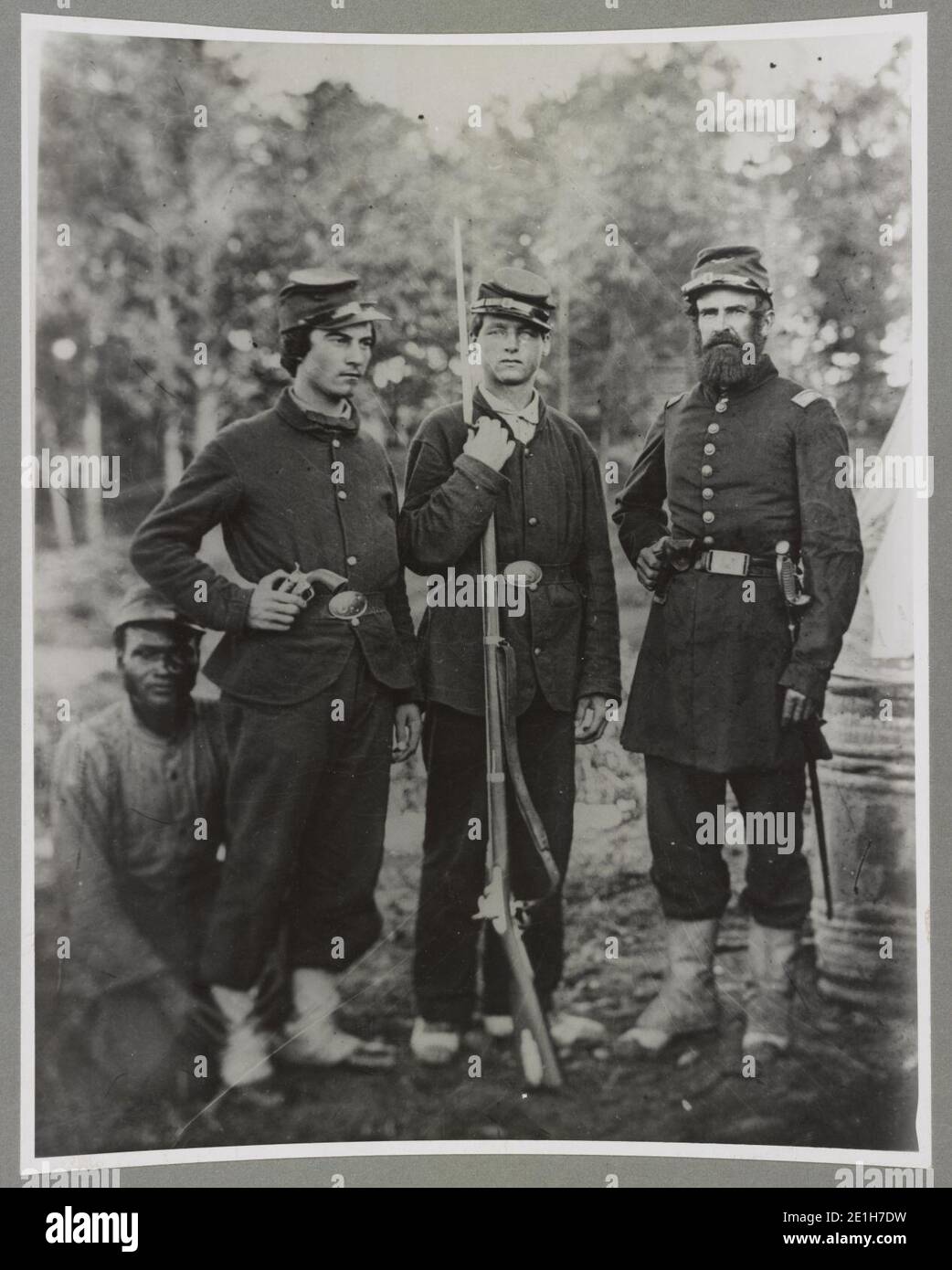 Lt. Parker and 4th Michigan soldiers Stock Photo - Alamy