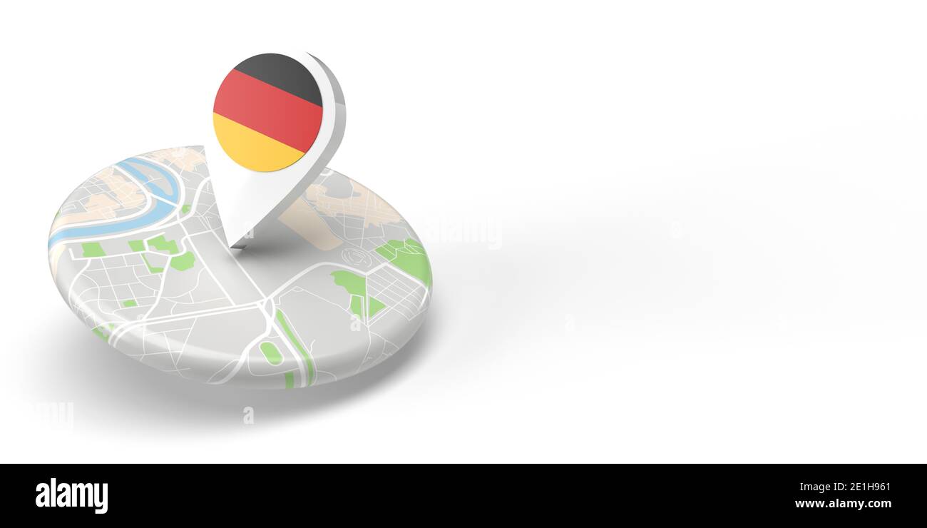 3d germany map flag illustration hi-res stock photography and images ...