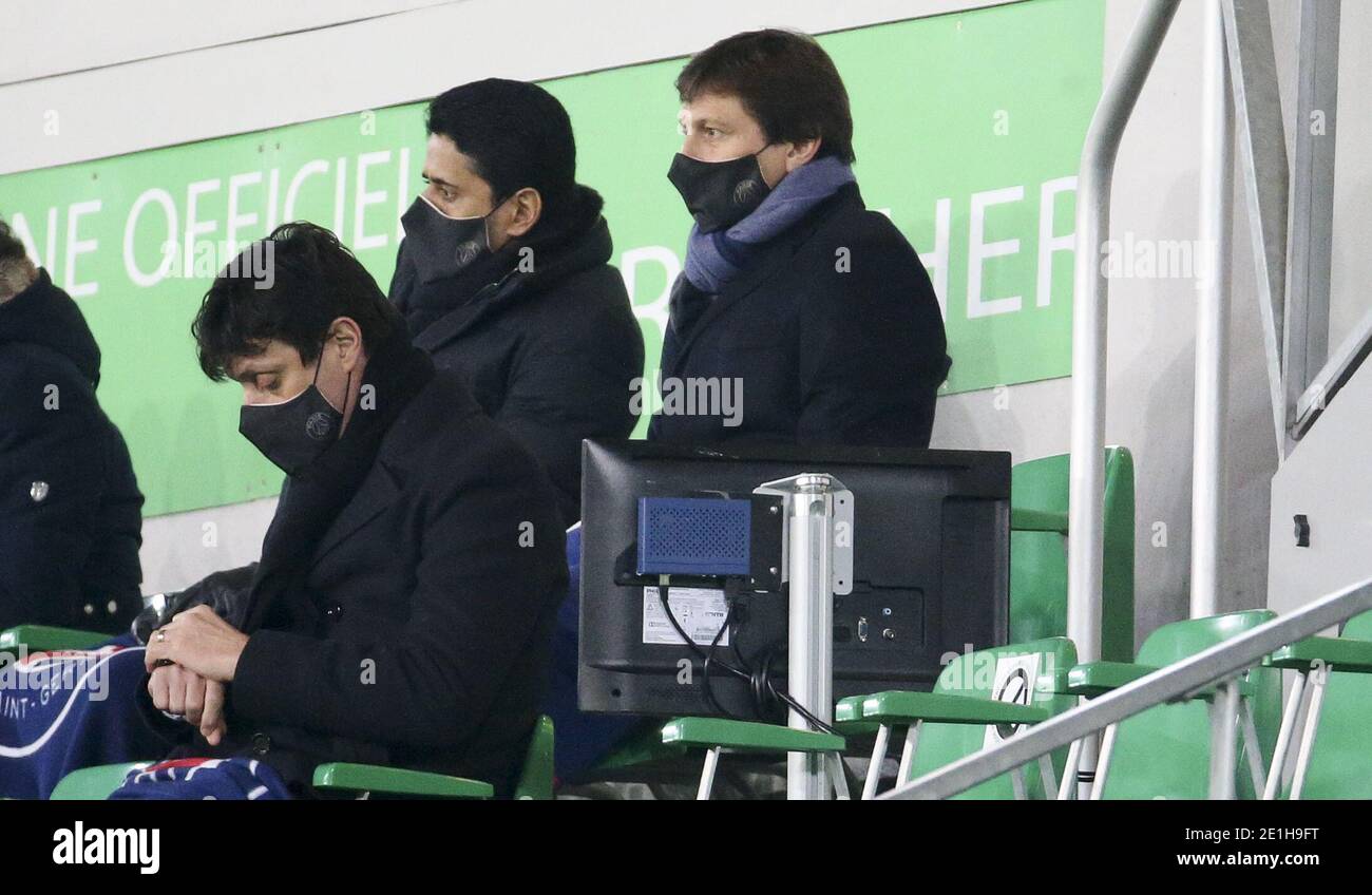 President of PSG Nasser Al Khelaifi, Sporting Director of PSG Leonardo ...