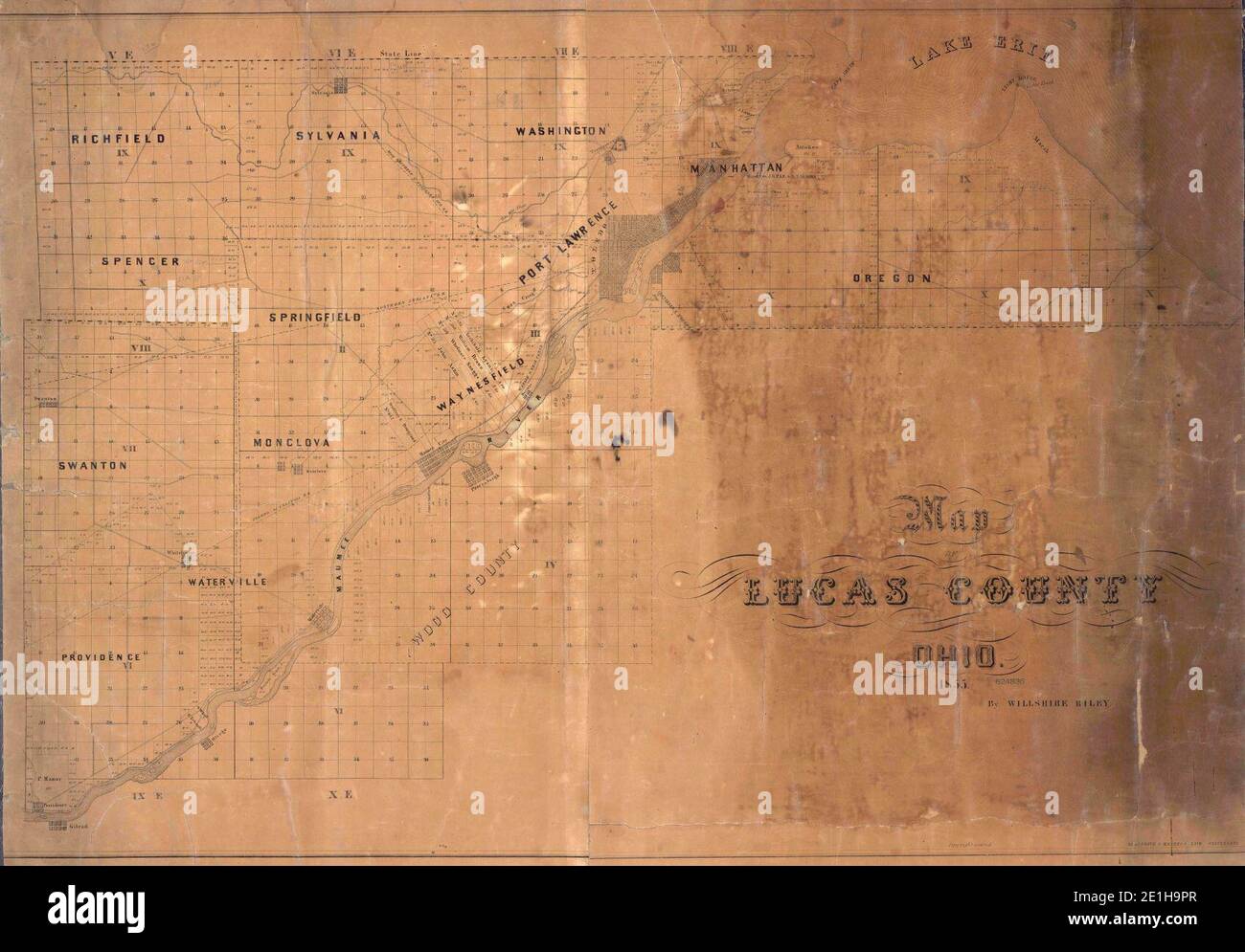 Ohio map hi-res stock photography and images - Alamy