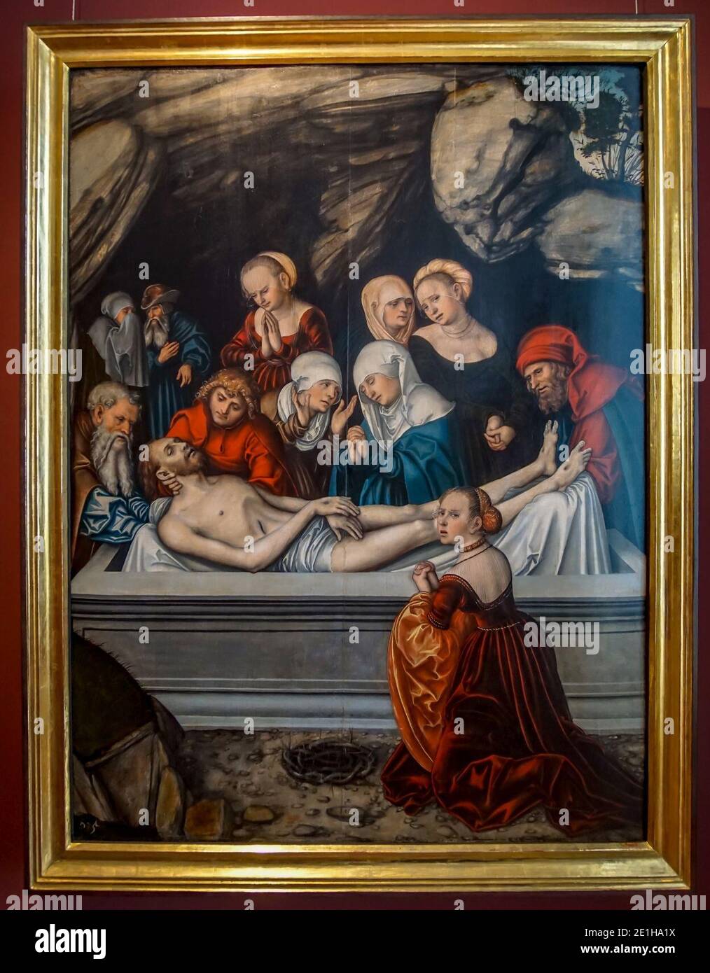 Lucas Cranach der Ältere-Passionszyklus-Grablegung-4707 Stock Photo - Alamy
