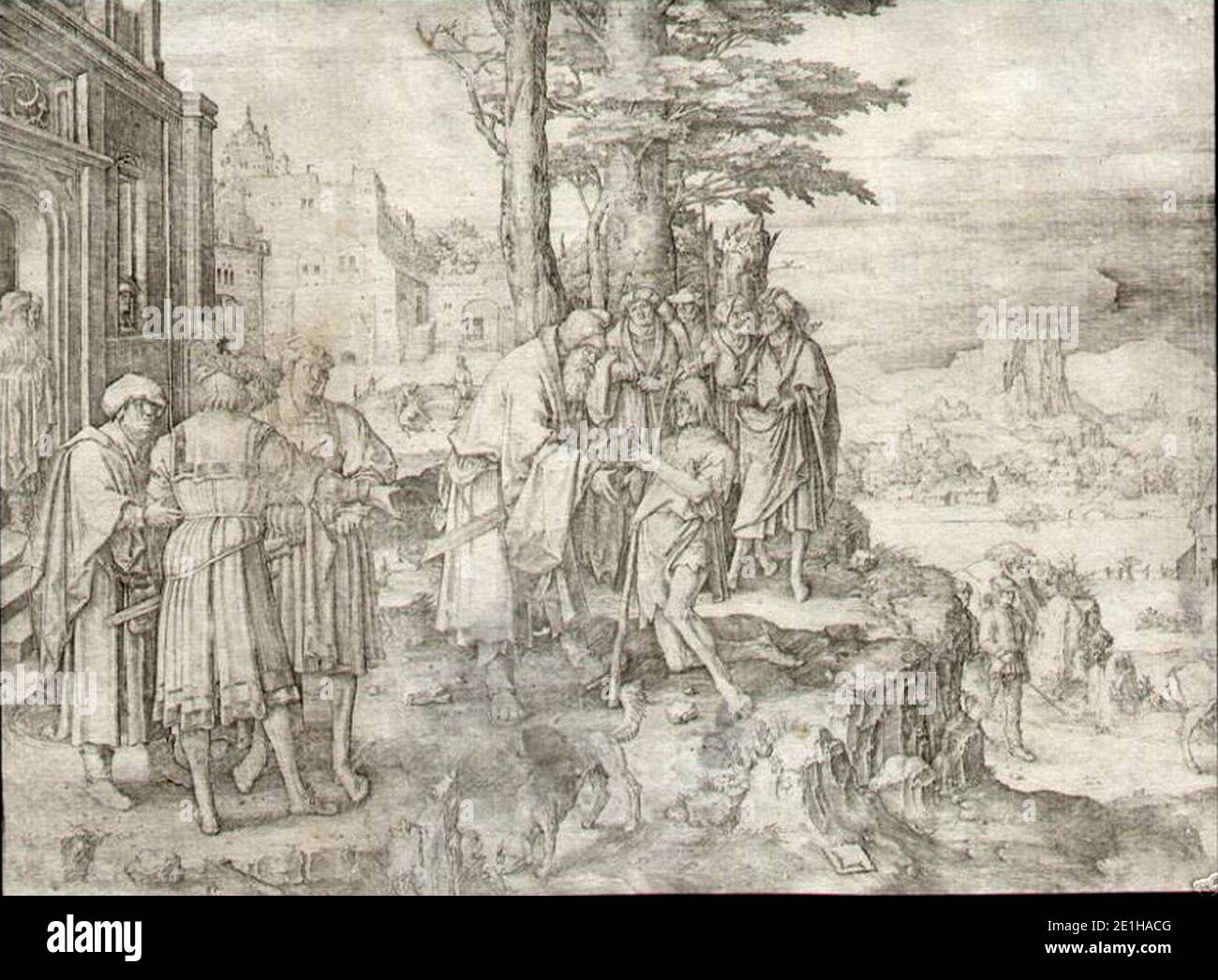 Lucas van Leyden, The Return of the Prodigal Stock Photo - Alamy