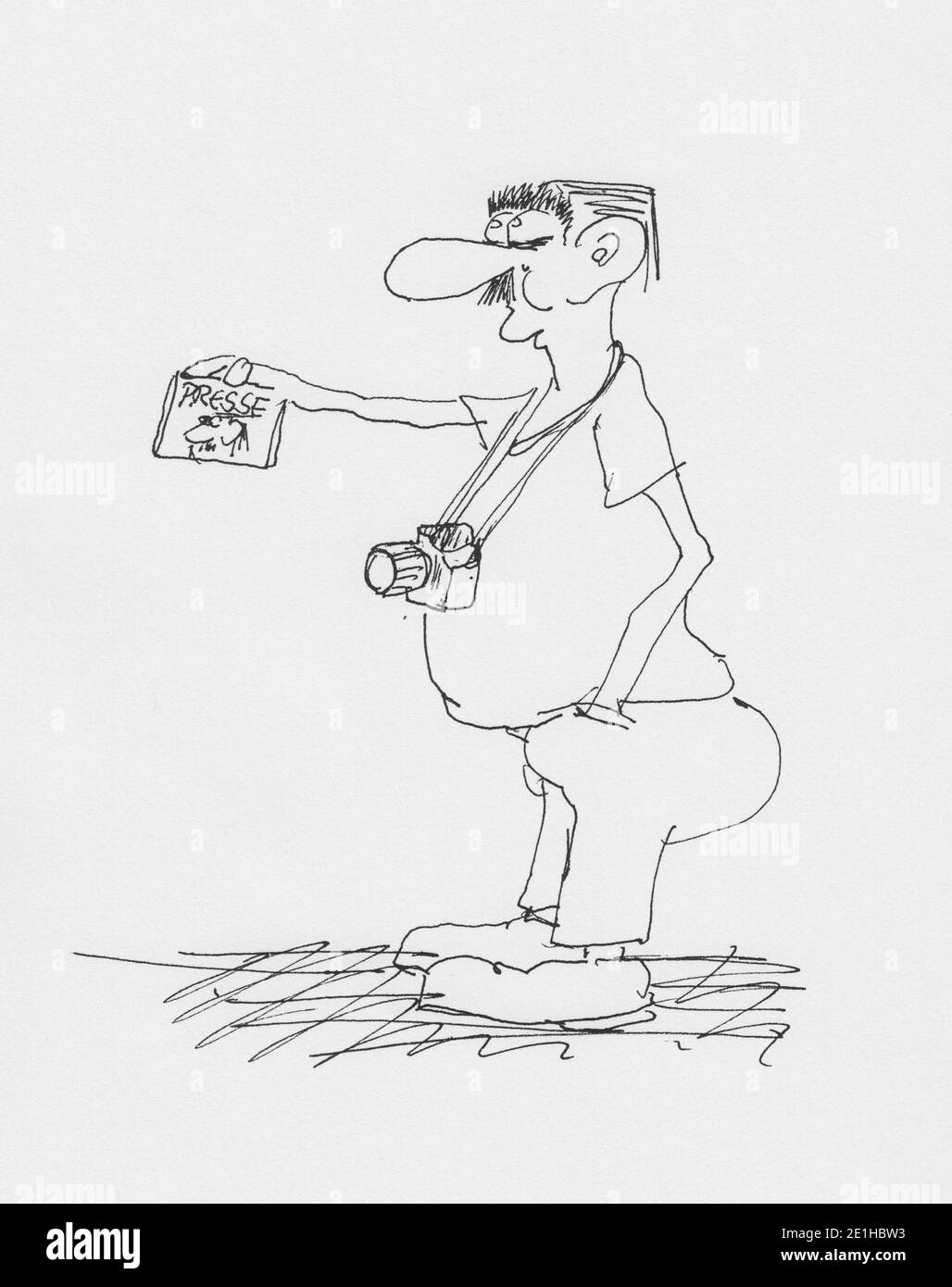 News journalist cartoon Black and White Stock Photos & Images - Alamy