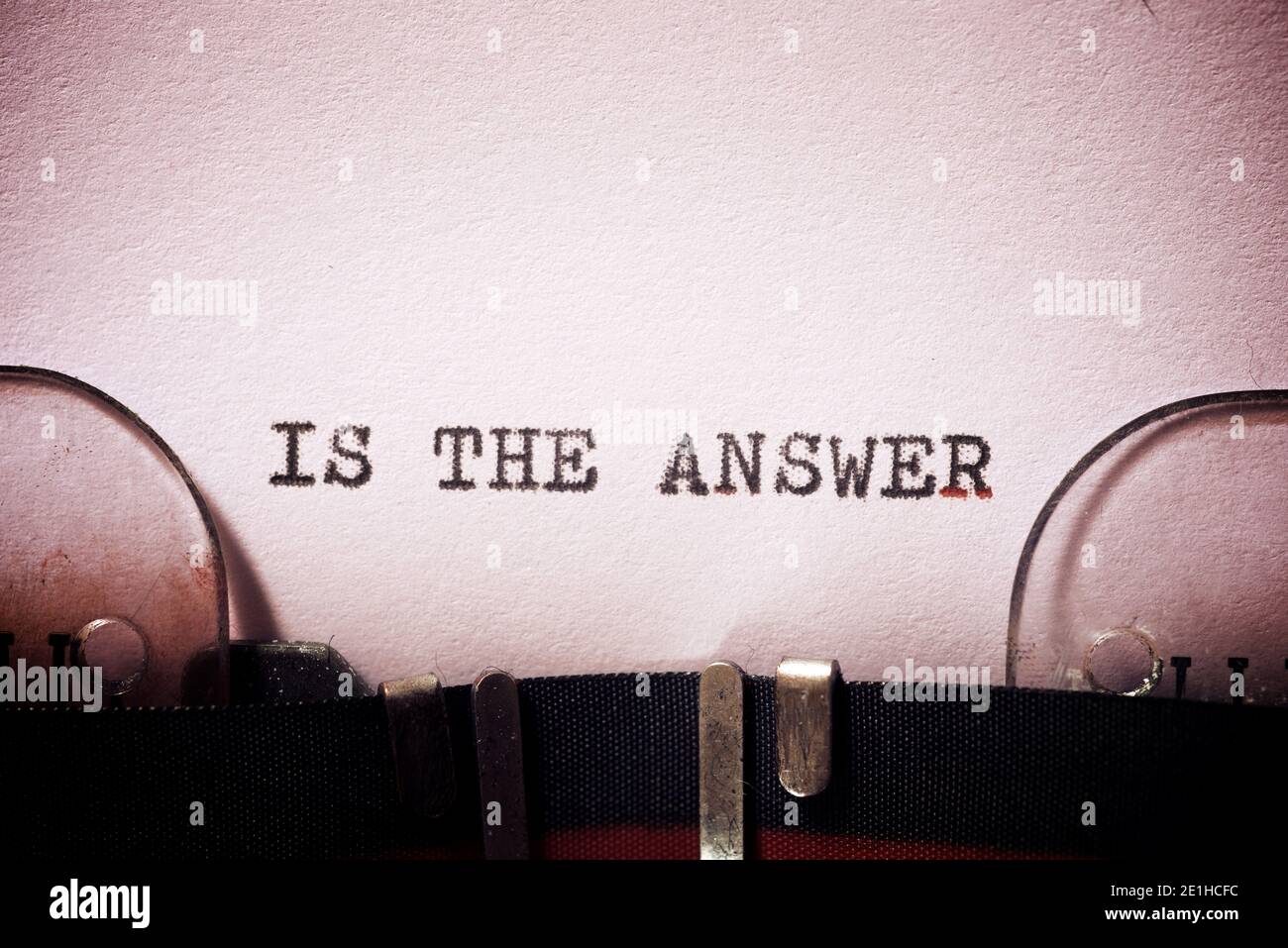 Is the answer phrase written with a typewriter Stock Photo - Alamy