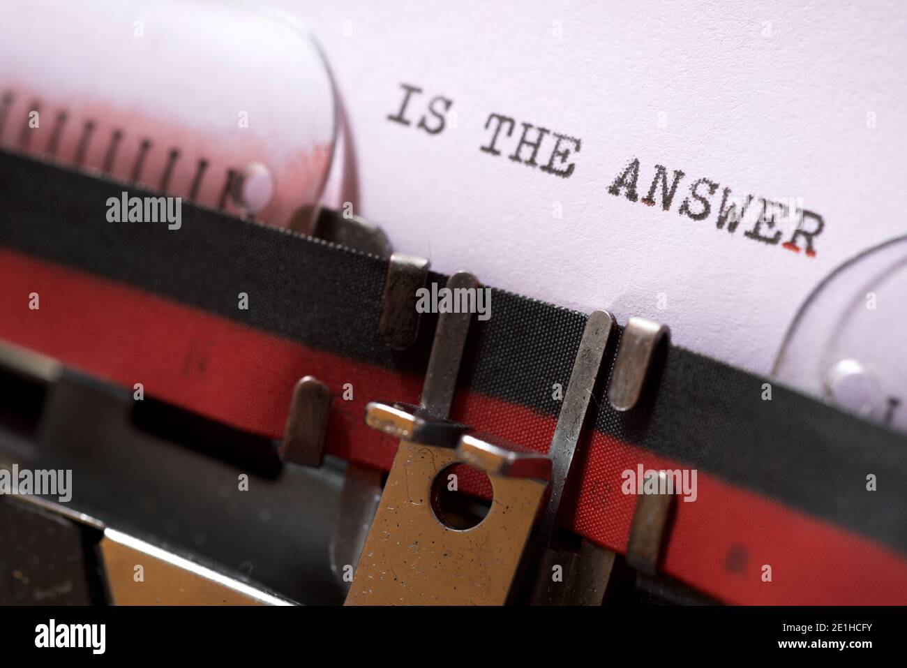Is the answer phrase written with a typewriter Stock Photo - Alamy