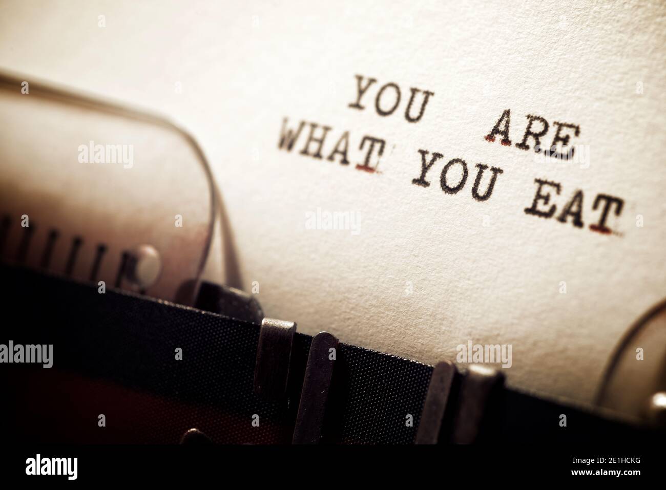 You are what you eat phrase written with a typewriter Stock Photo - Alamy