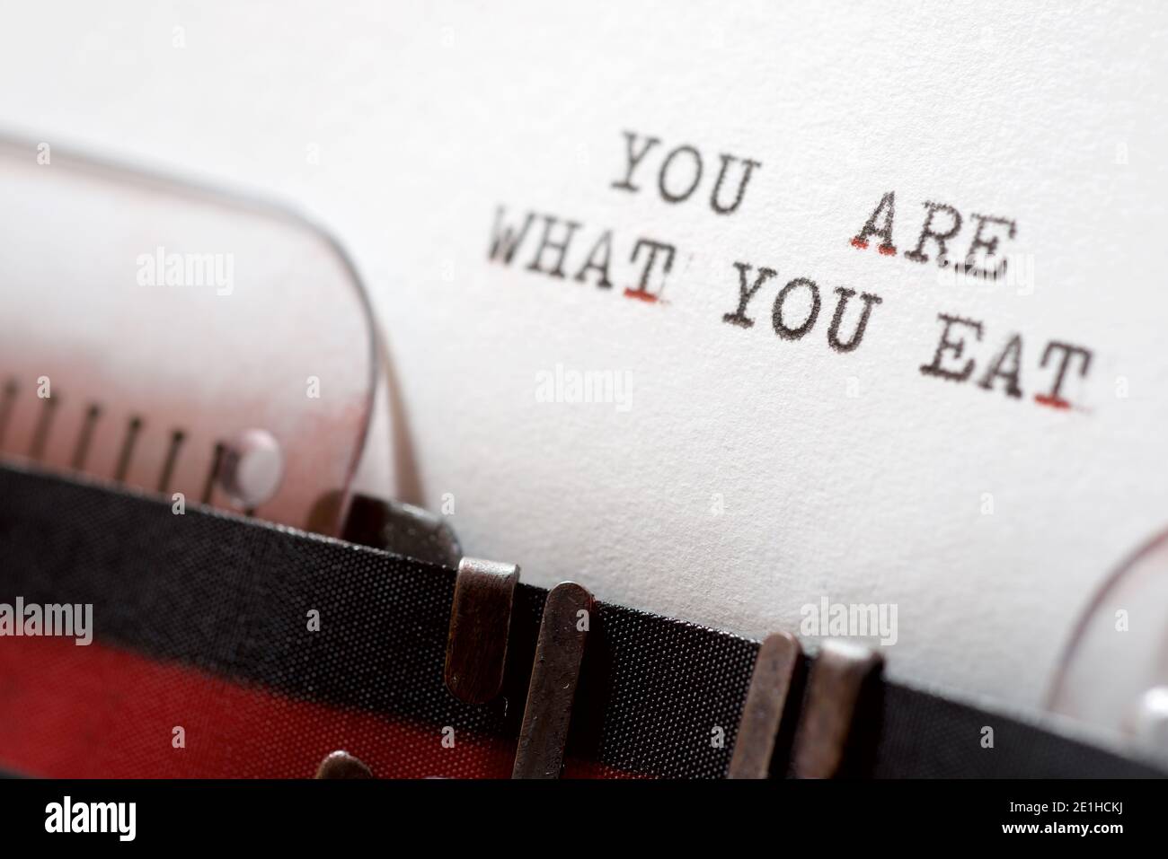 You are what you eat phrase written with a typewriter Stock Photo - Alamy