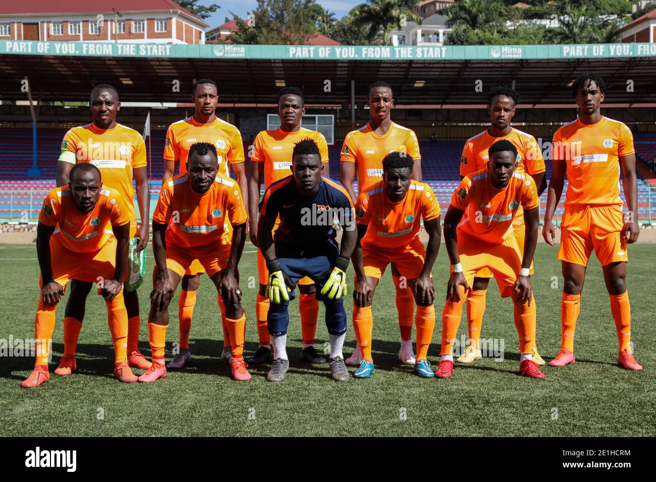 Kampala, Uganda. 6th Jan, 2021. Players of AS Kigali pose for group ...