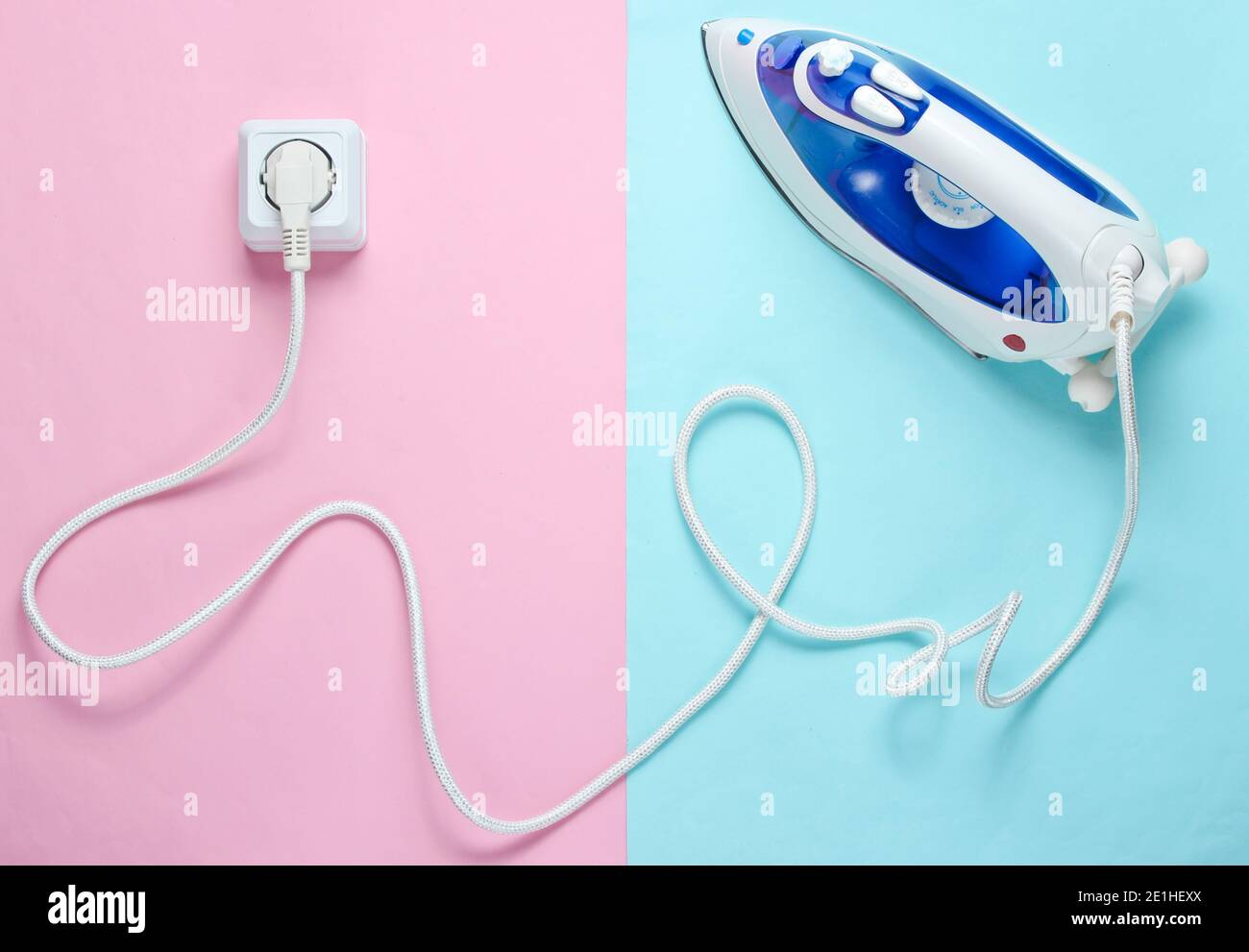 Cable Iron for ironing things plugged into power outlet in pastel ...